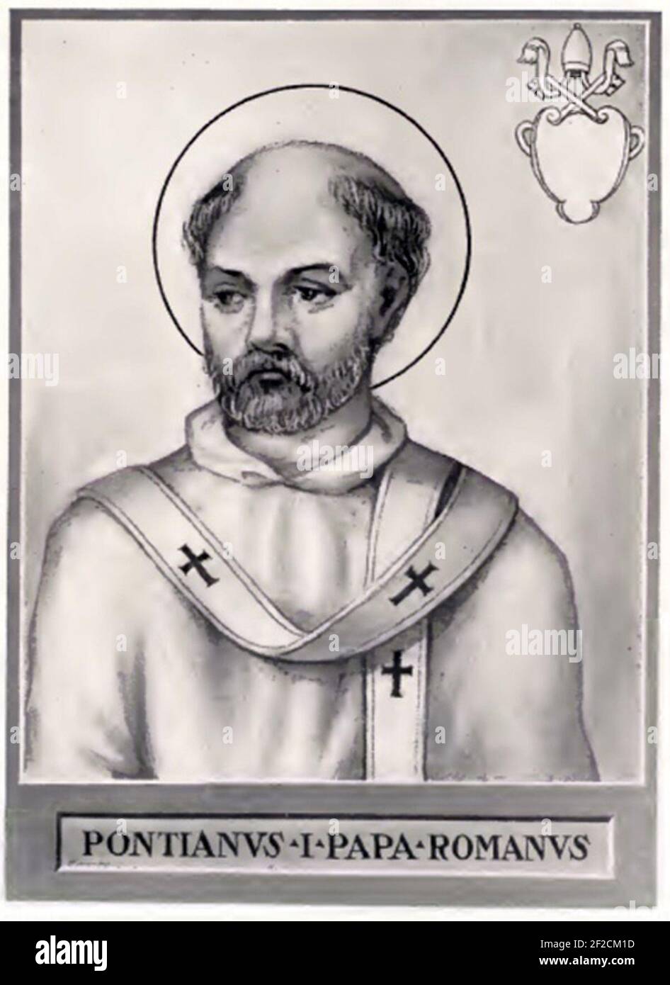 Pope Pontian Illustration Stock Photo - Alamy