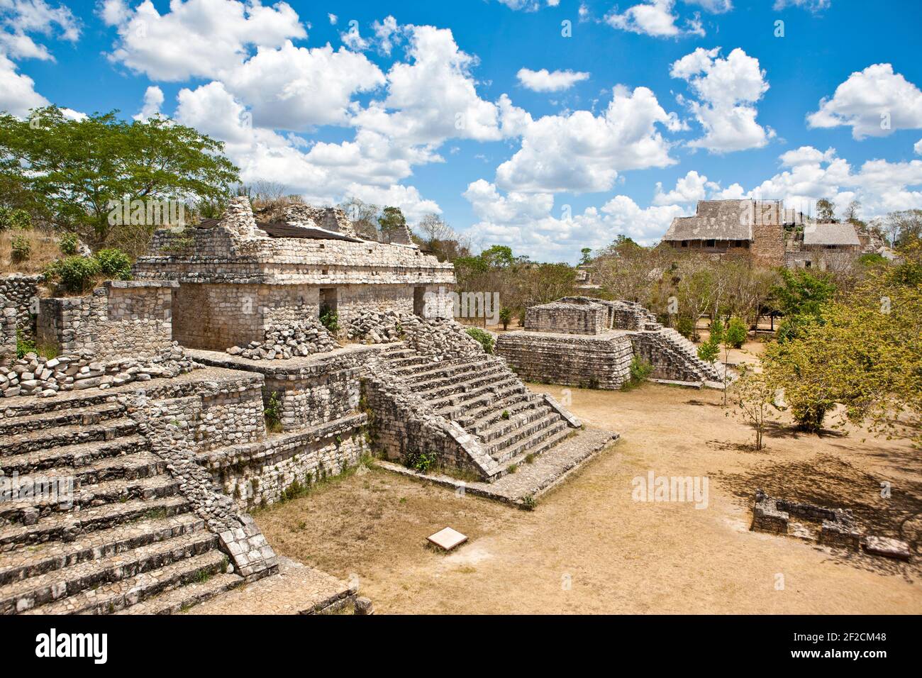 Ruins of Ancient Maya city of Ek Balam in the Yucatan peninsula, Mexico ...