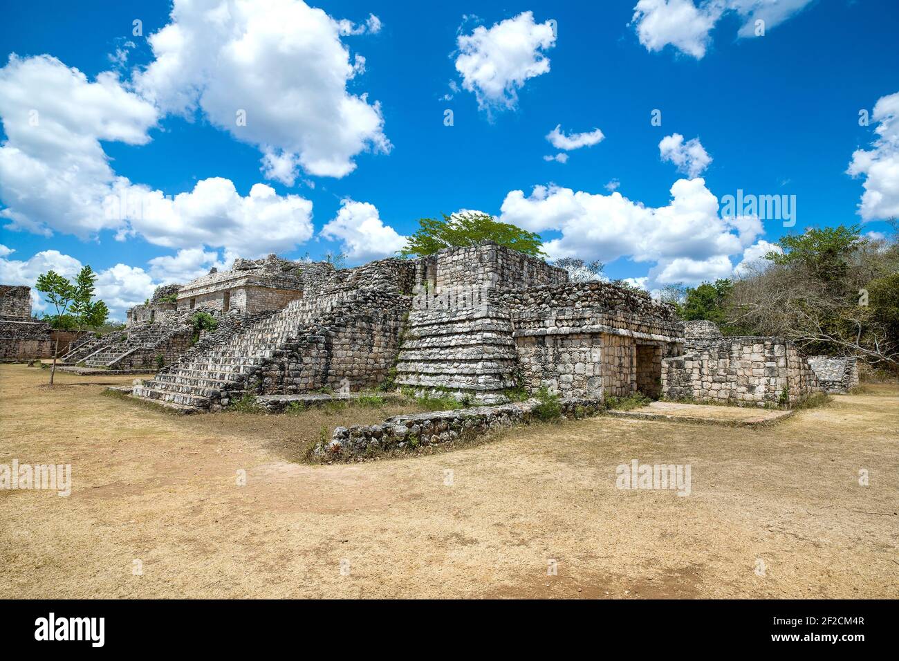 Ruins of Ek Balam - maya archaeological site, Yucatan, Mexico Stock ...