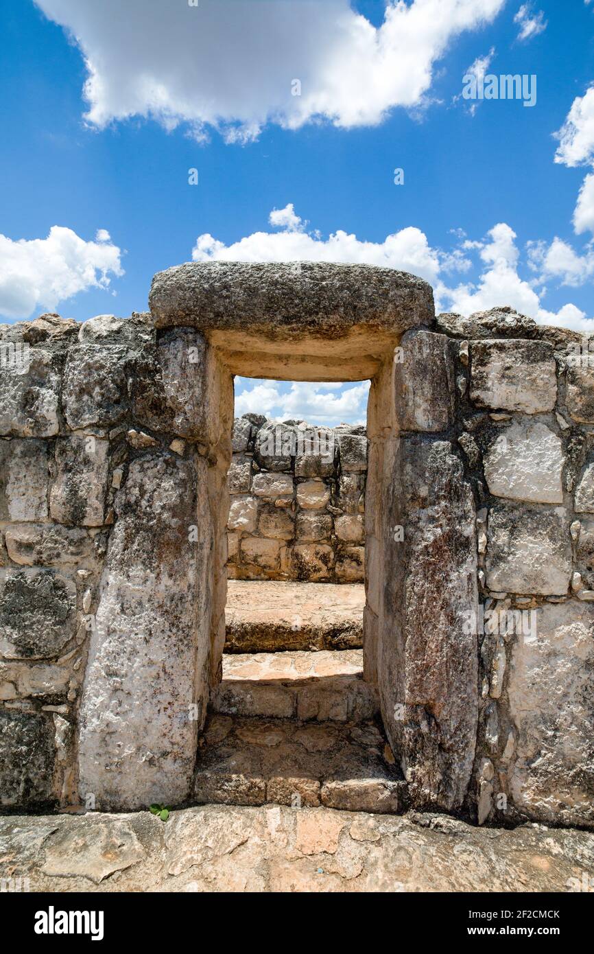 Ruins of Ancient Maya city of Ek Balam in the Yucatan peninsula, Mexico ...