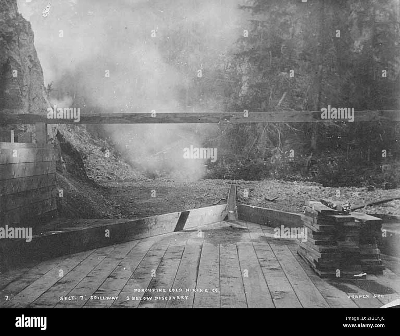 Porcupine Gold Mining Company flume Section 7 spillway, Porcupine ...
