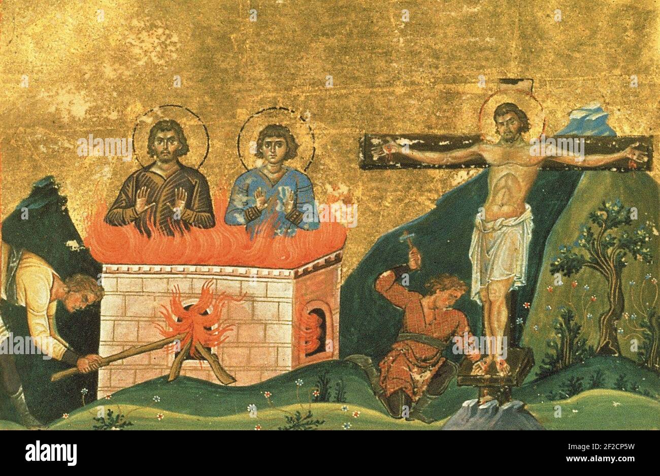 Porphyrius, Julian, Theodulus at Caesaria (Menologion of Basil II Stock ...