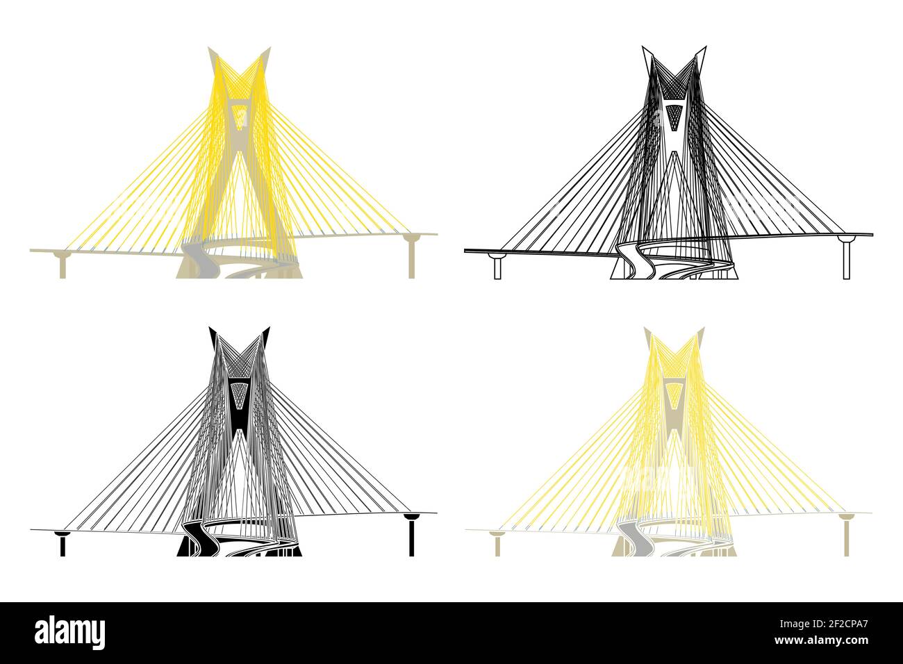 Cable stayed drawing hi-res stock photography and images - Alamy