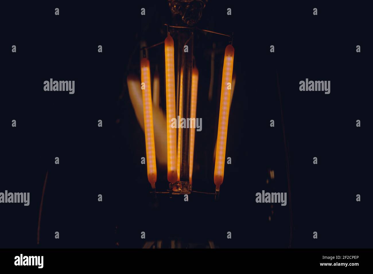 Edison bulb filament design macro shot vintage Stock Photo - Alamy