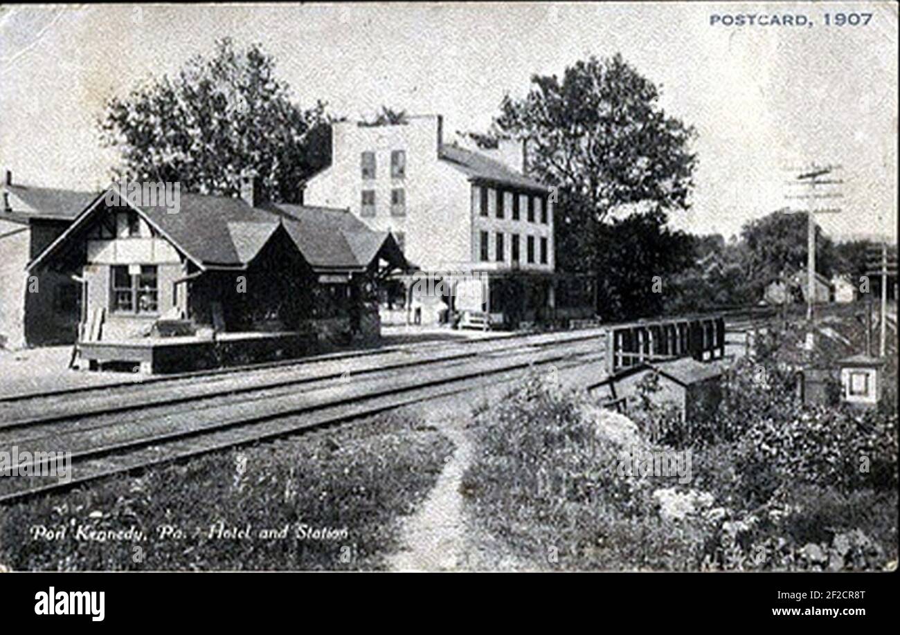 Port Kennedy Station and Hotel 1907 Stock Photo - Alamy