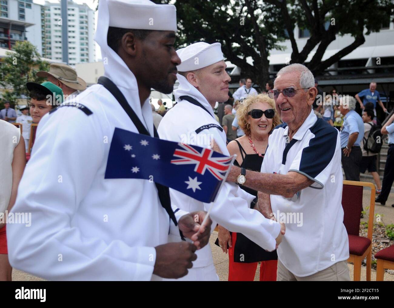 Port visit to Darwin 120425 Stock Photo - Alamy