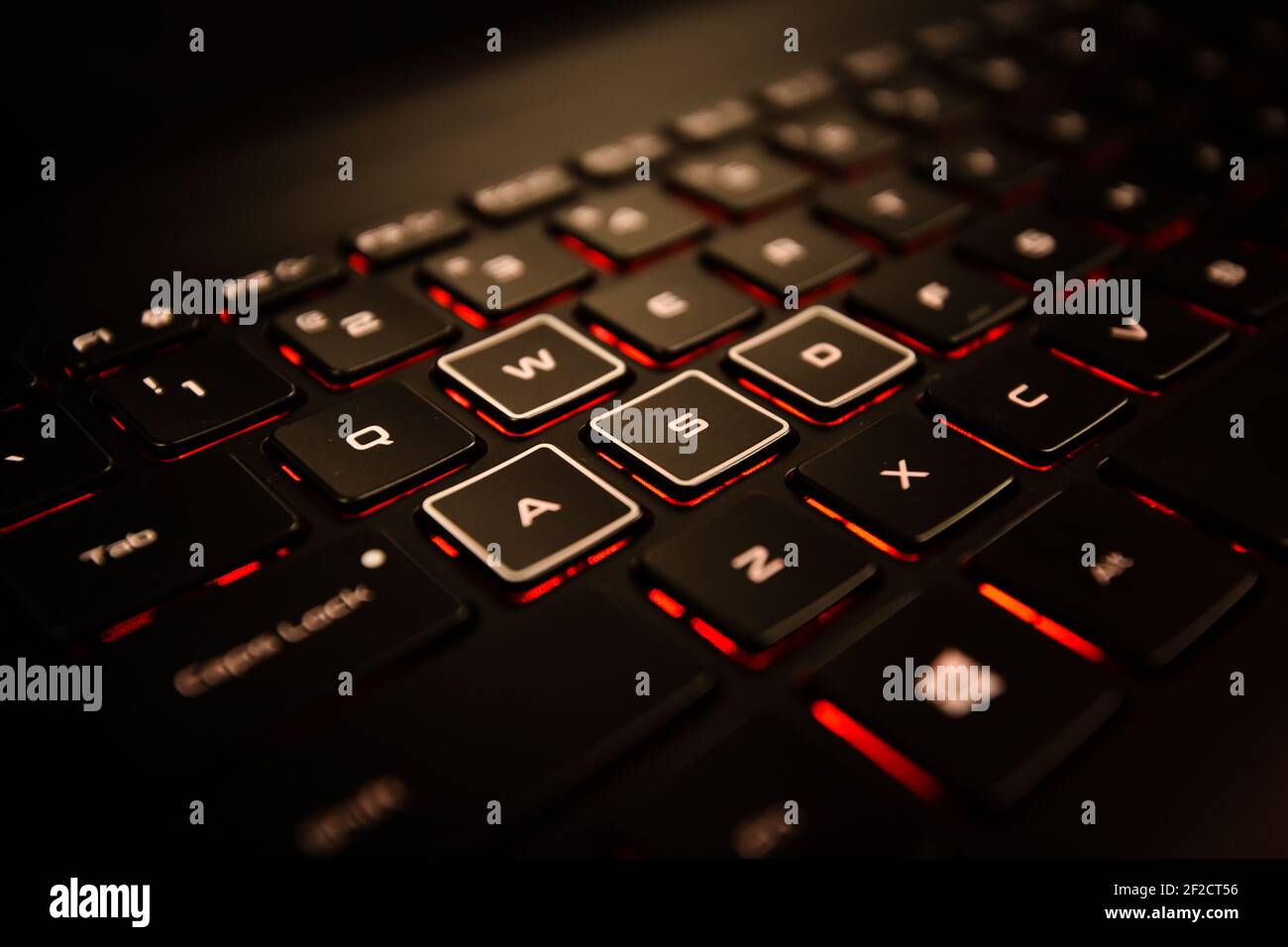 Black Laptop Computer Keyboard With Different WASD Buttons, and ...