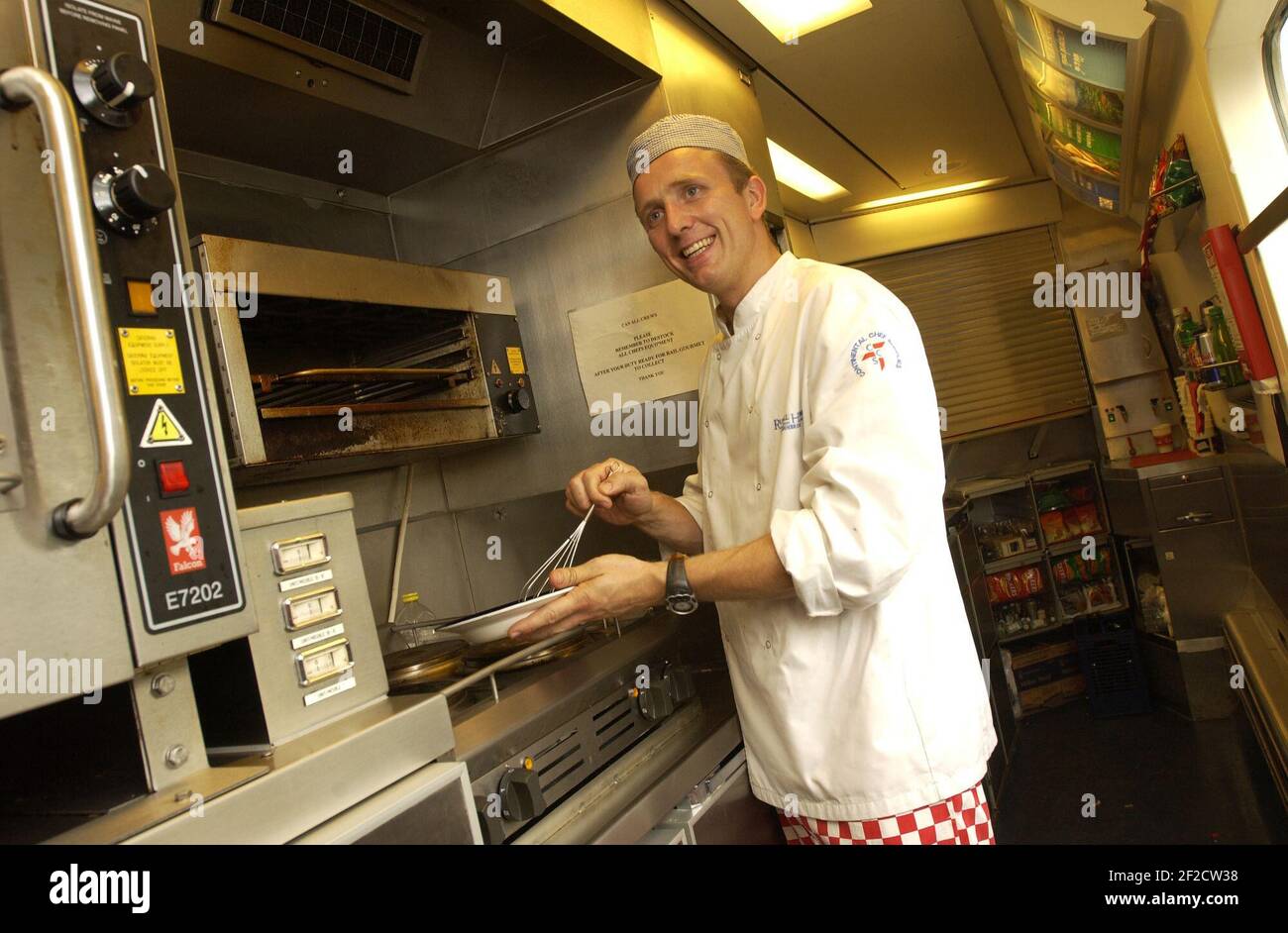 Richard Ogden, Chef on board the GNER.22 August 2002 photo Andy ...