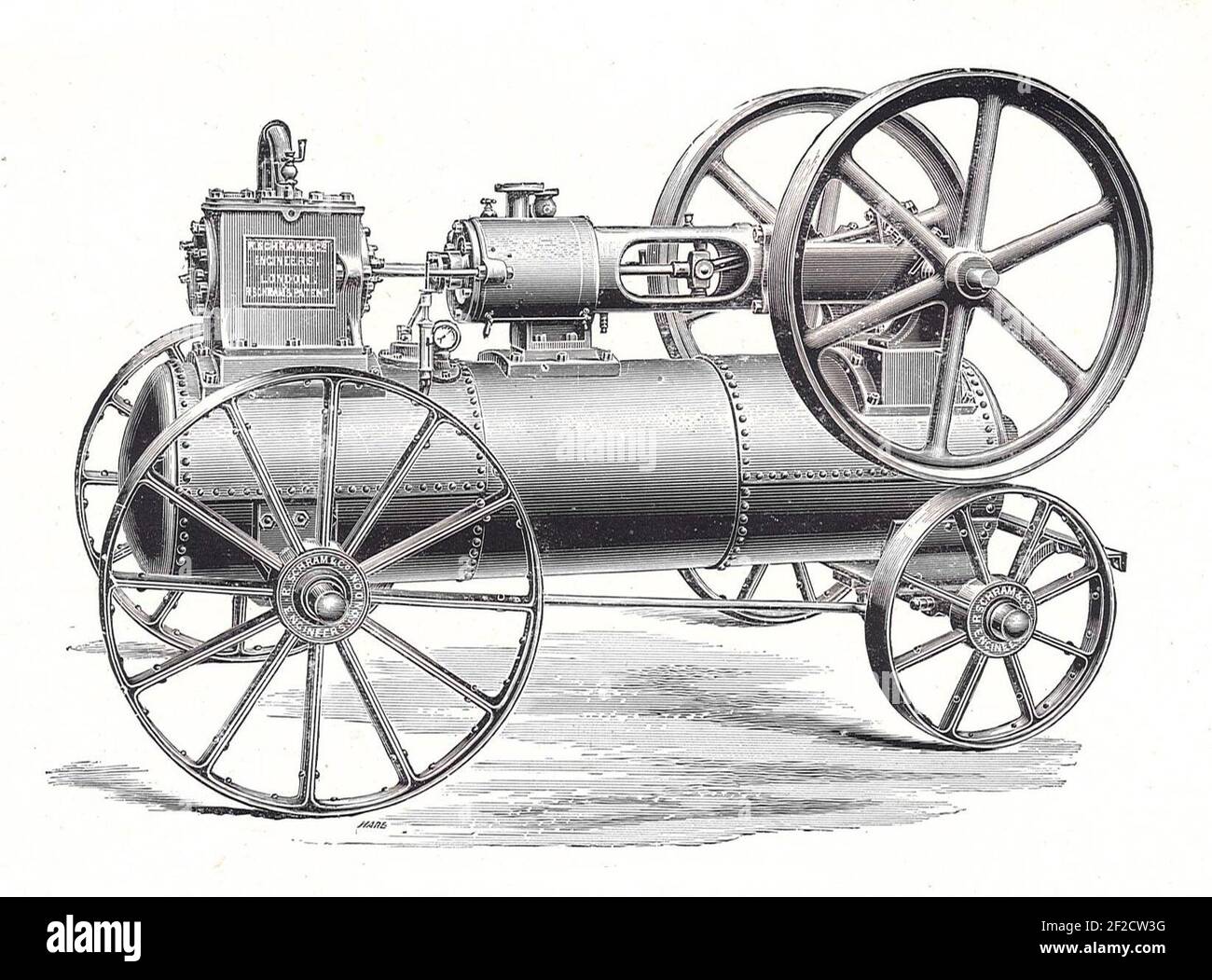 Portable steam air compressor (Rankin Kennedy, Modern Engines, Vol VI ...