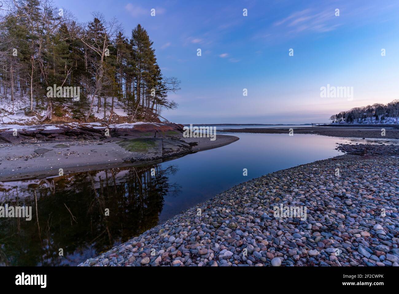 Tidal River Sunset Stock Photo - Alamy