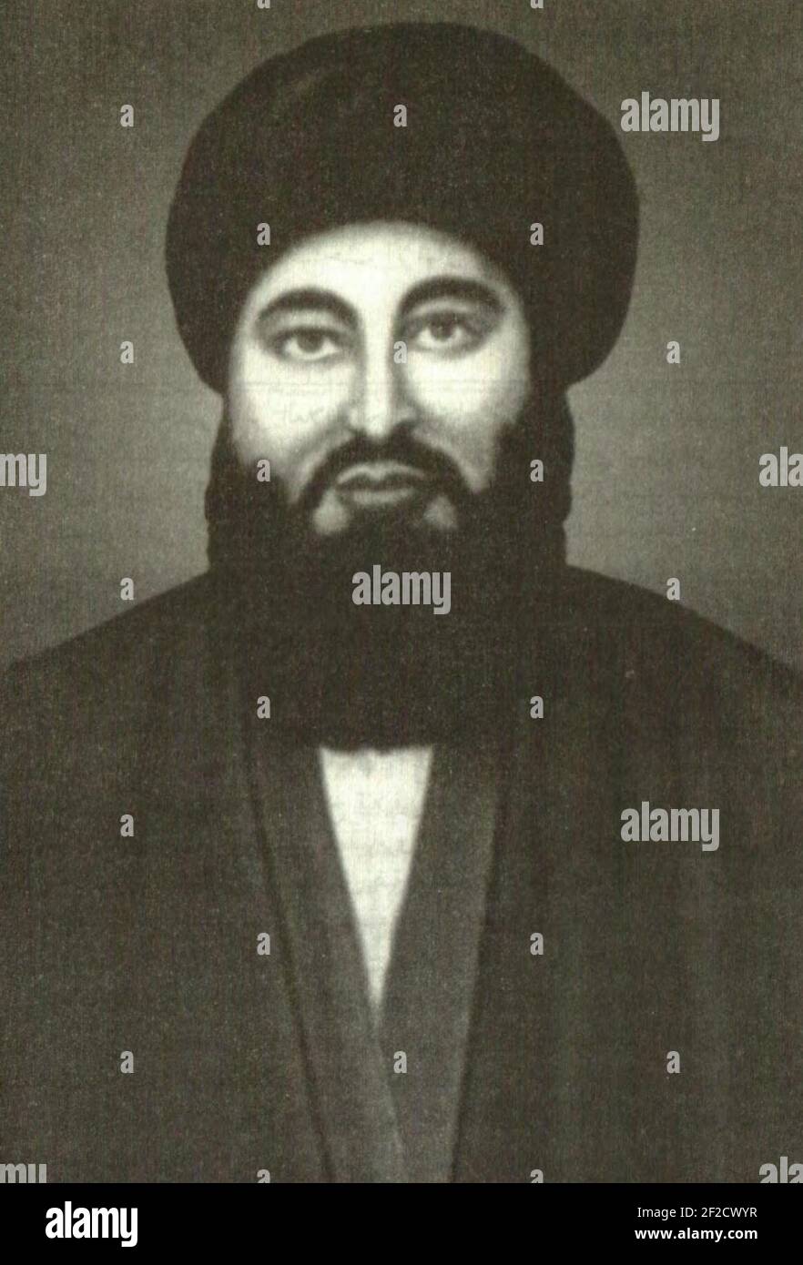 Portait painting of Kadhim al-Rashti, BW Stock Photo - Alamy