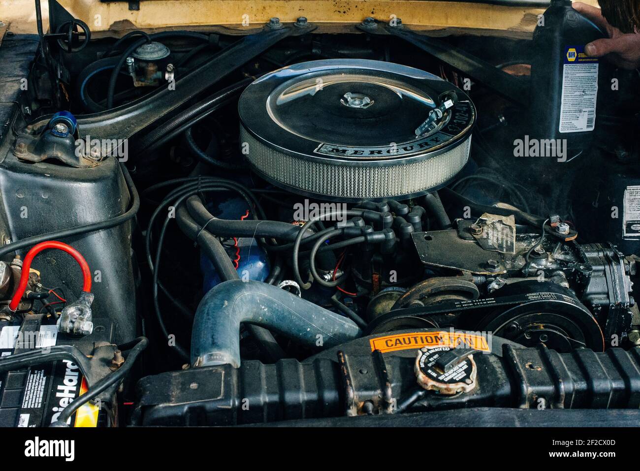 Nevada, USA - September 2019 Cougar mercury old retro car. open car ...