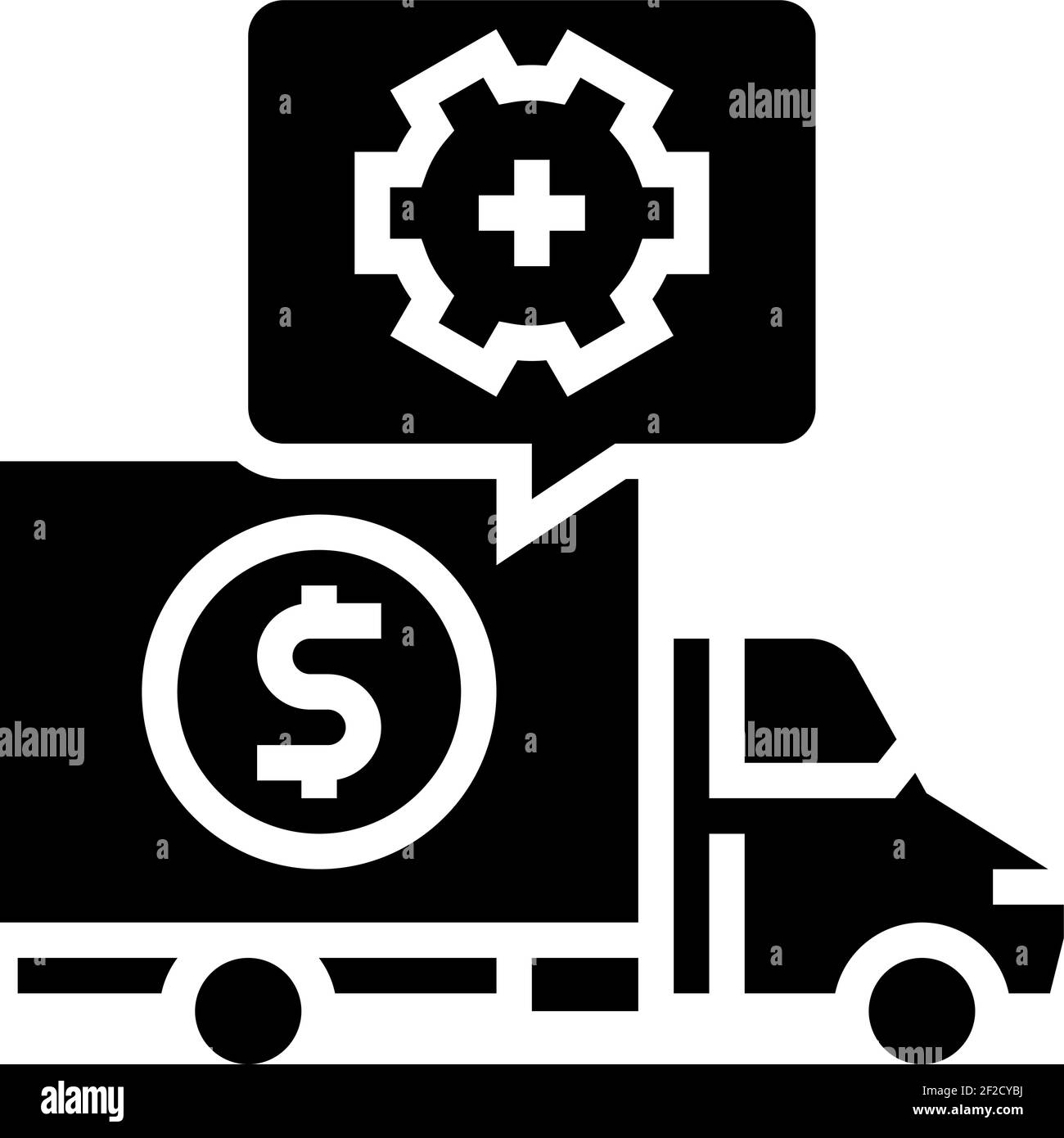 cost of logistics services glyph icon vector illustration Stock Vector ...