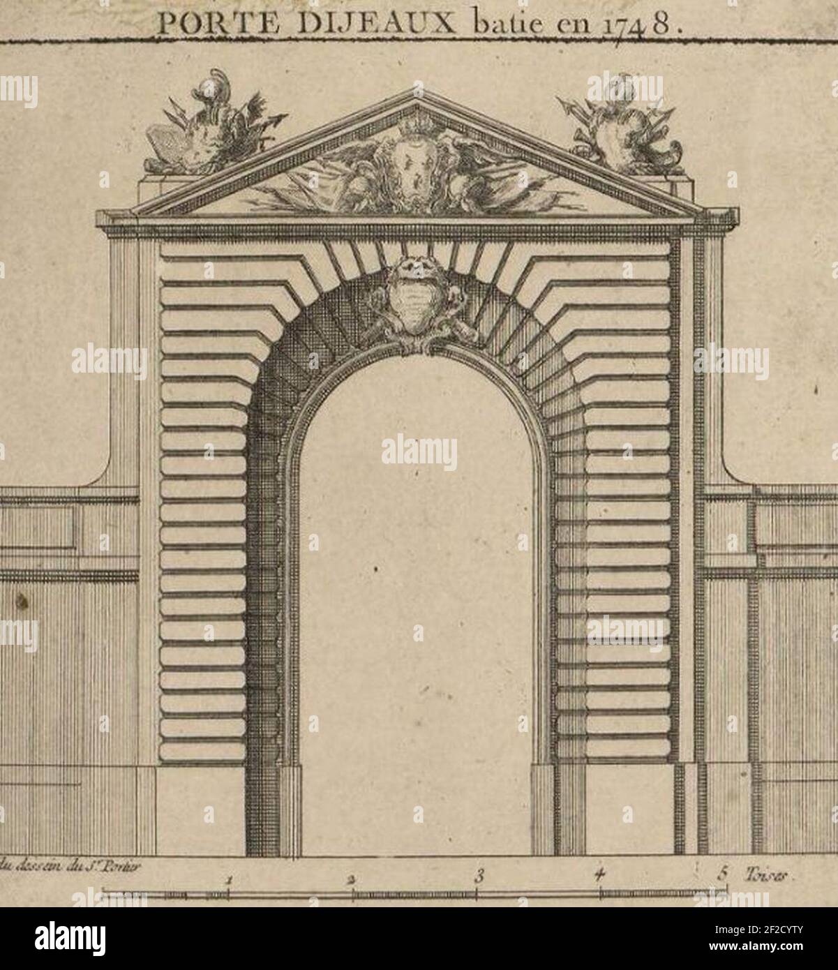 Porte-Dijeaux dessin-Portier def Stock Photo - Alamy
