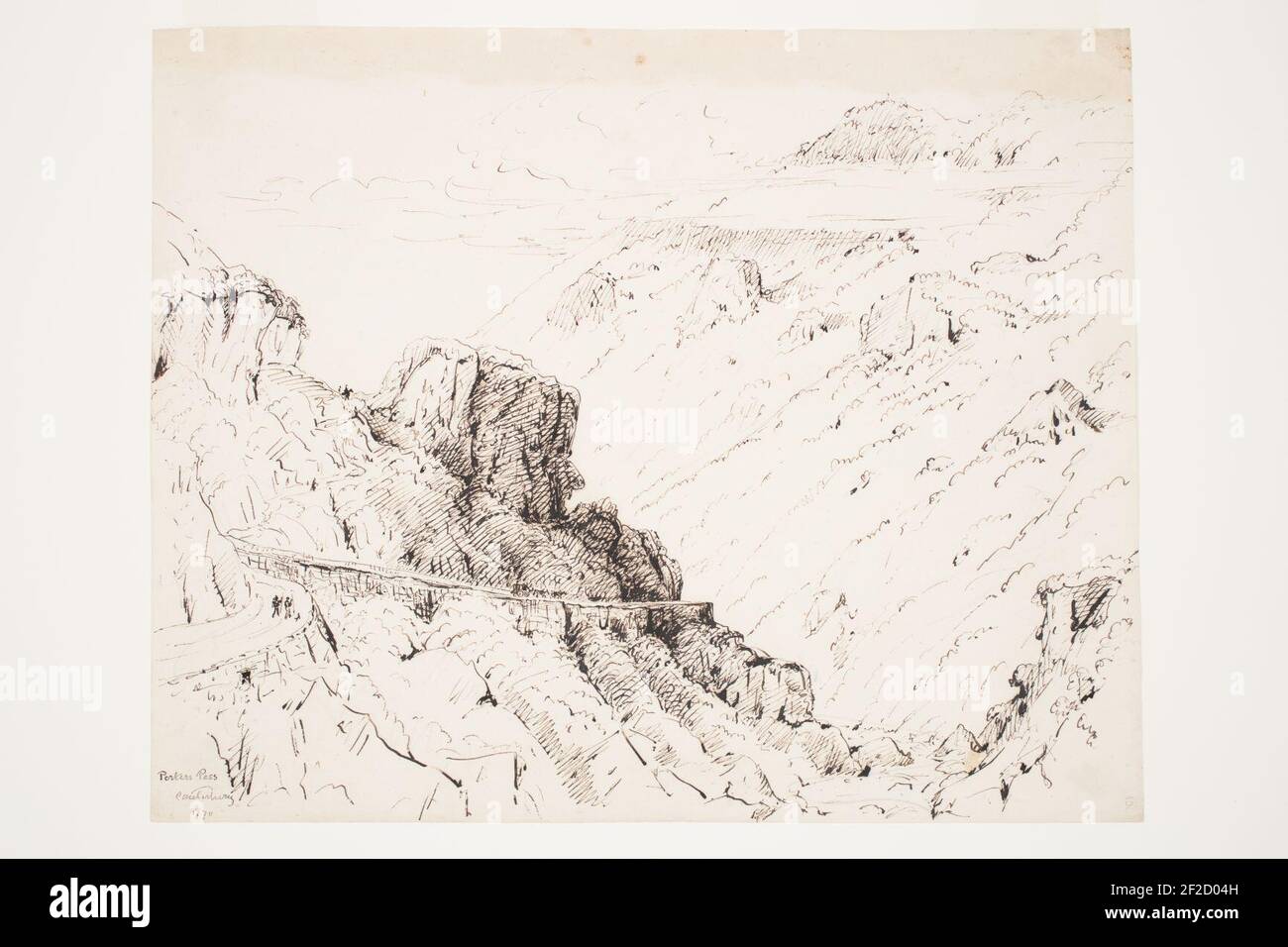 Porter's Pass, Canterbury 1870 Stock Photo - Alamy