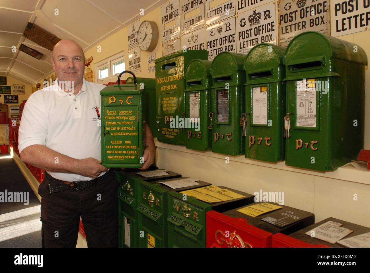 POSTBOX FANATIC ARTHUR REEDER WITH AN IRISH POST BOXES PART OF HIS ...
