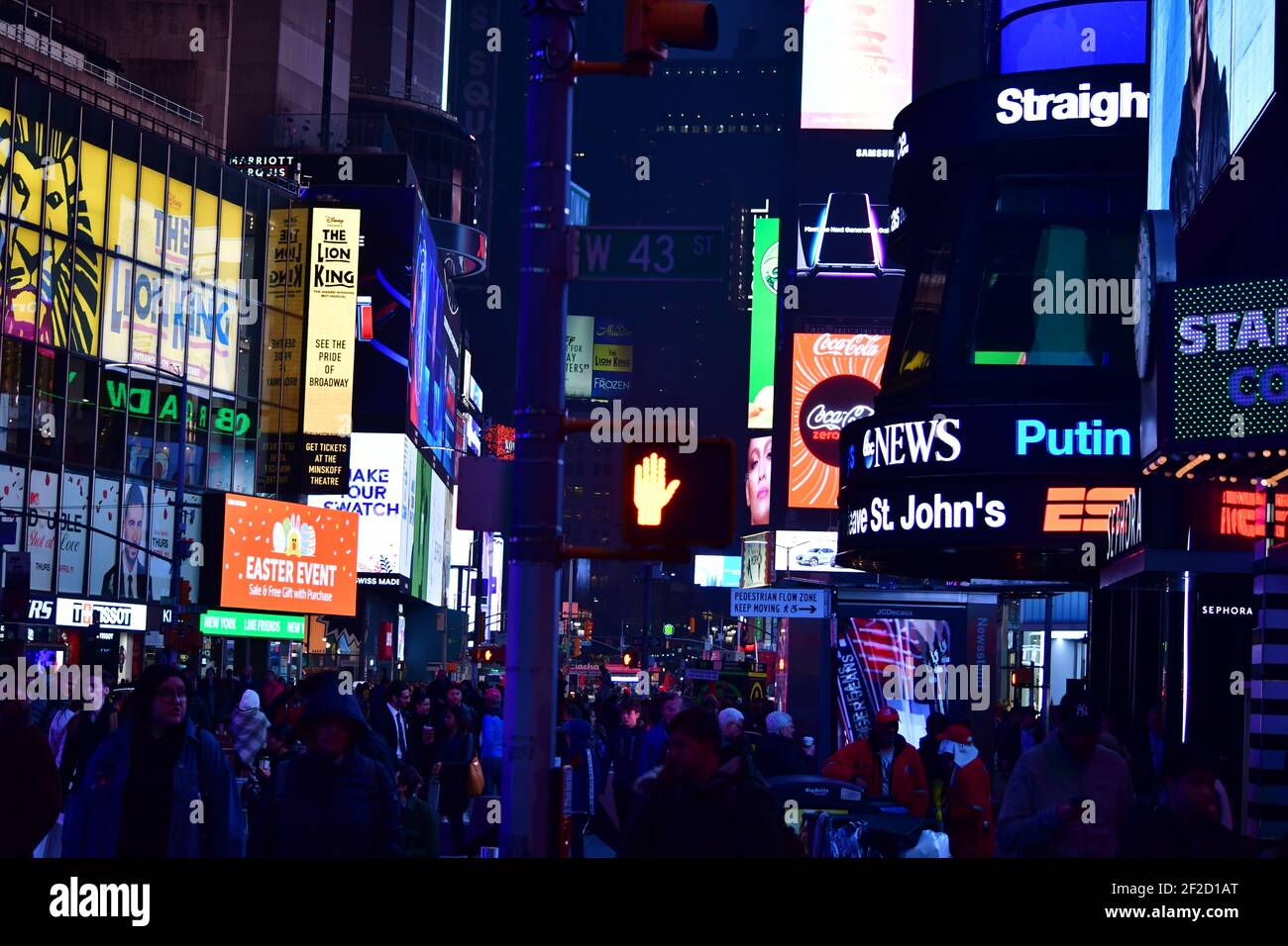 Times Square 43th West Street New York City Stock Photo - Alamy