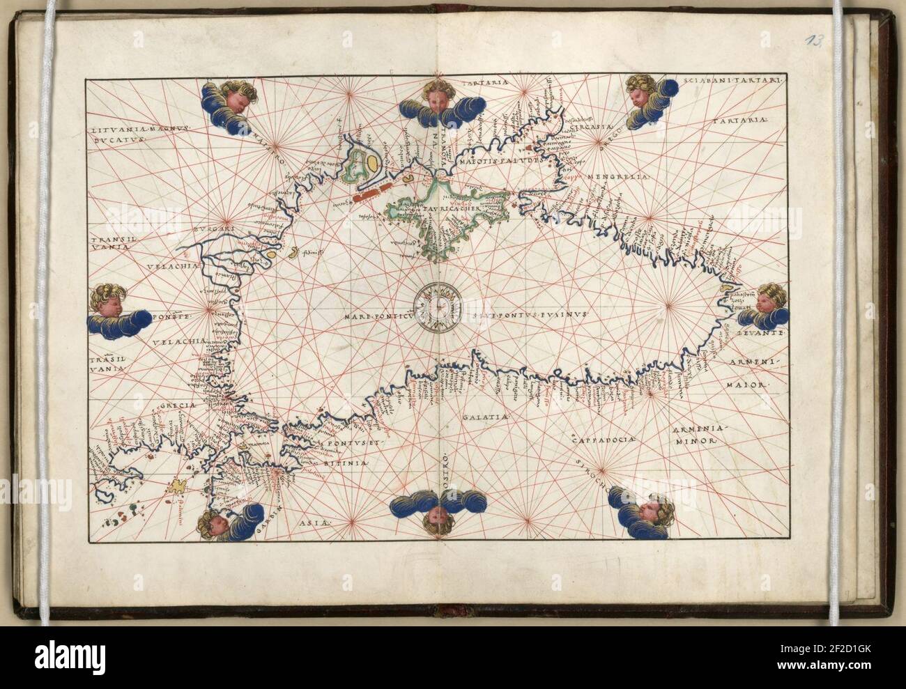 Portolan atlas of 9 charts and a world map, etc. Dedicated to ...