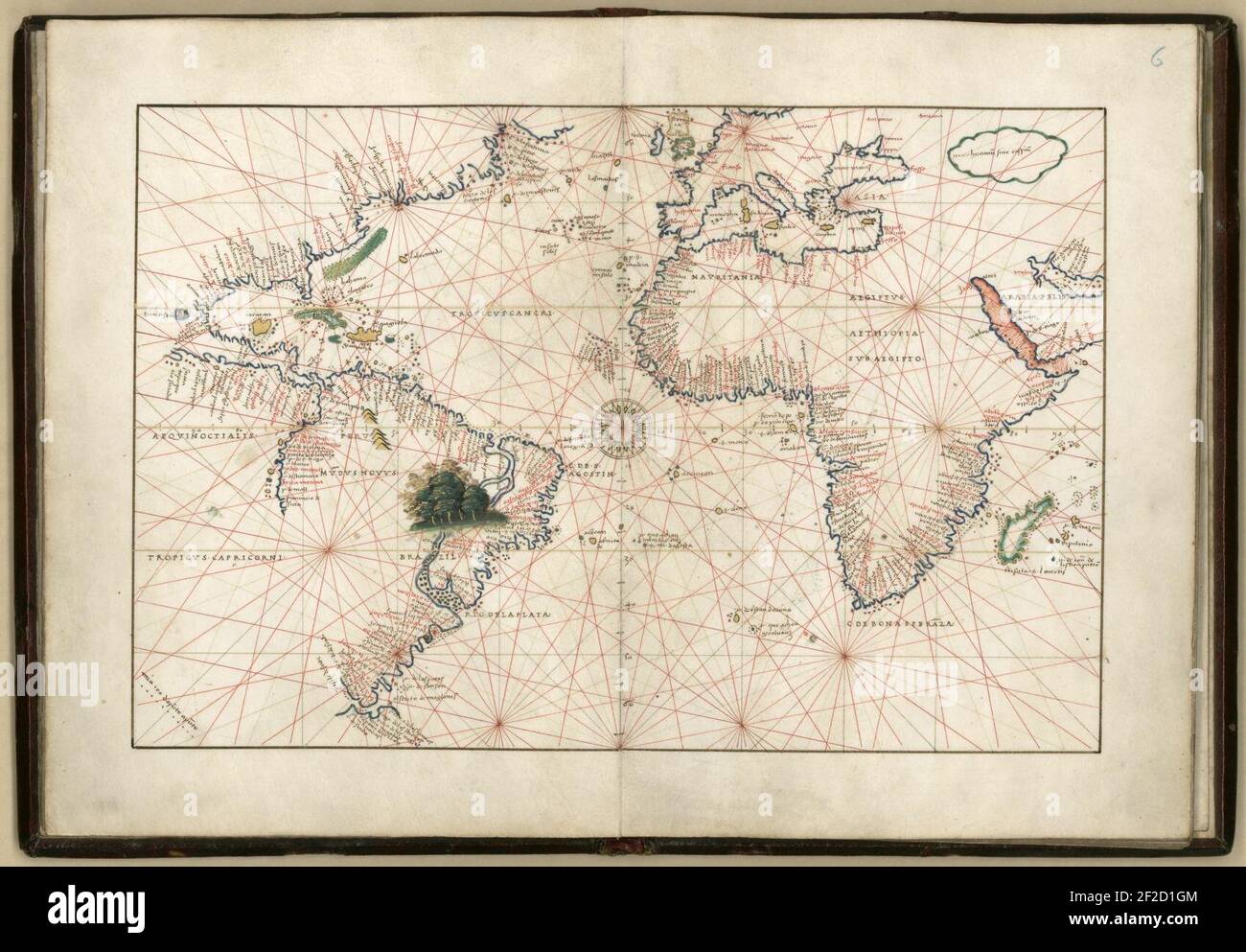 Portolan atlas of 9 charts and a world map, etc. Dedicated to ...
