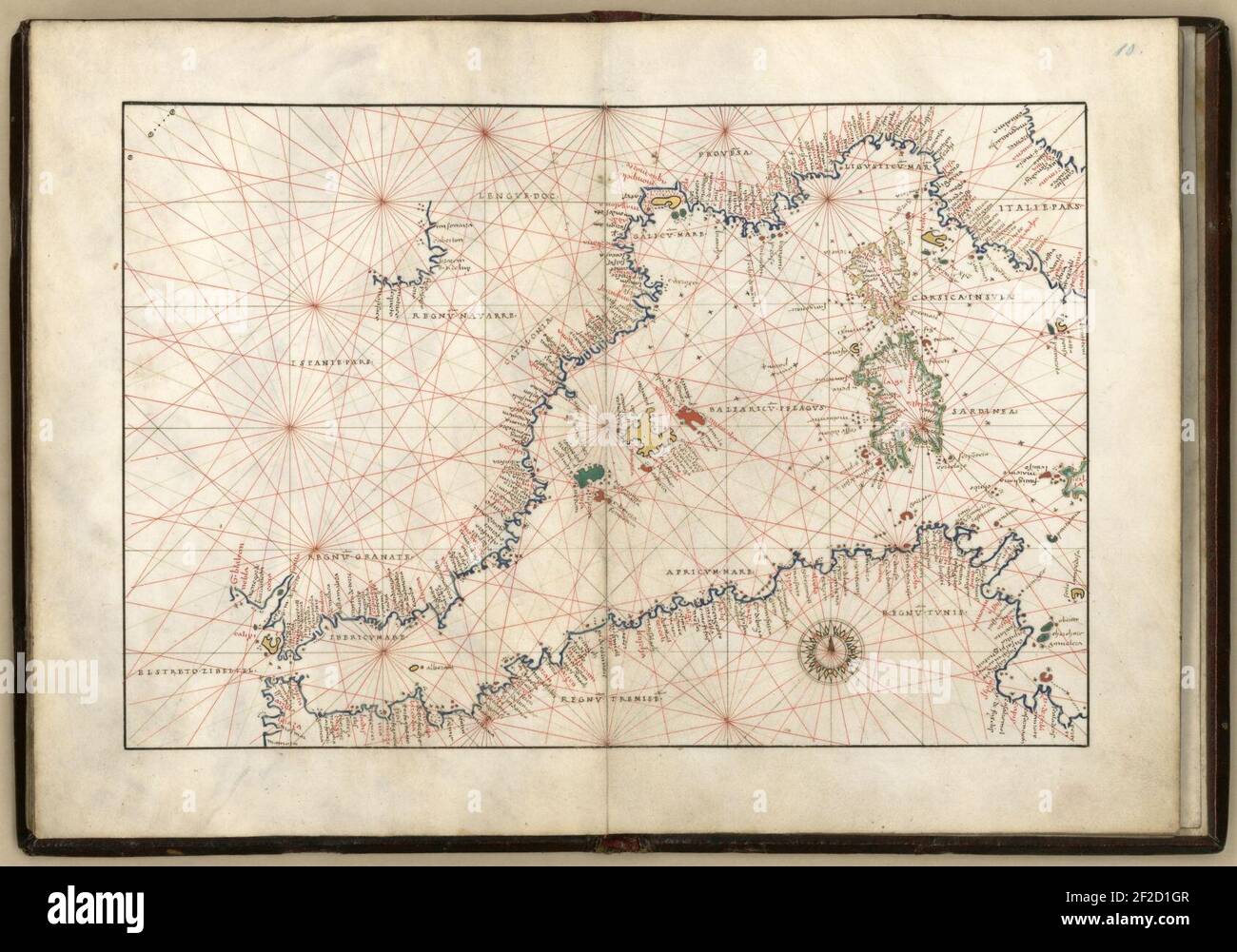 Portolan atlas of 9 charts and a world map, etc. Dedicated to ...
