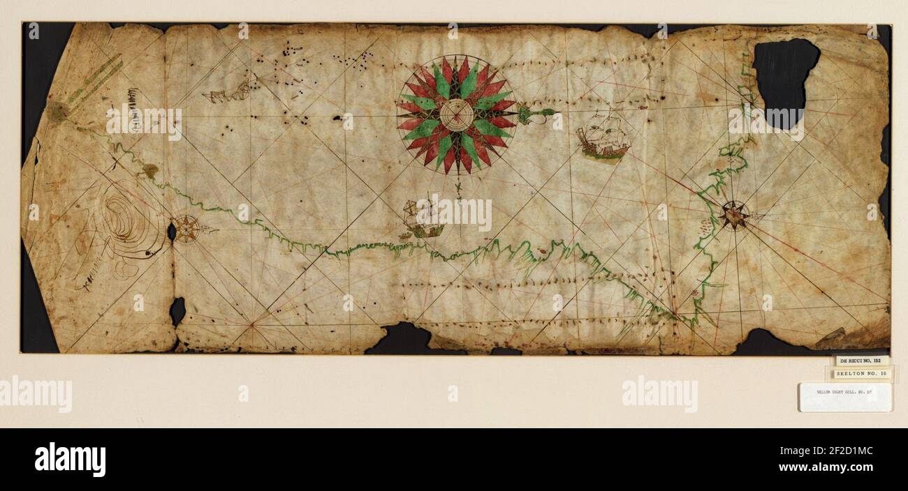 Portolan chart of the Pacific coast from Mexico to northern Chile Stock ...
