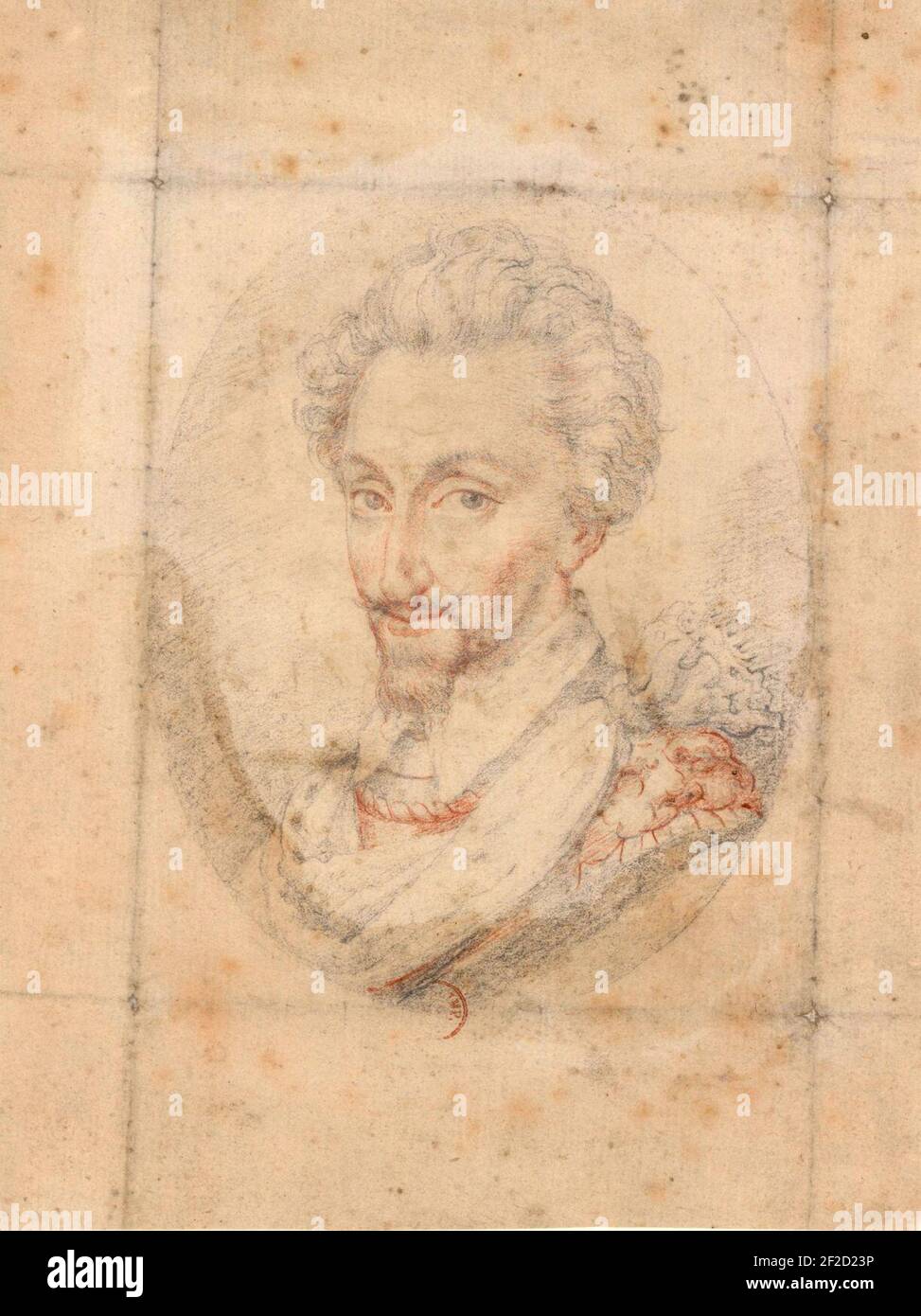 Portrait au crayon de Henri IV Stock Photo - Alamy