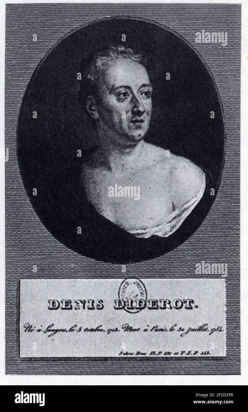 Portrait de Diderot Stock Photo - Alamy