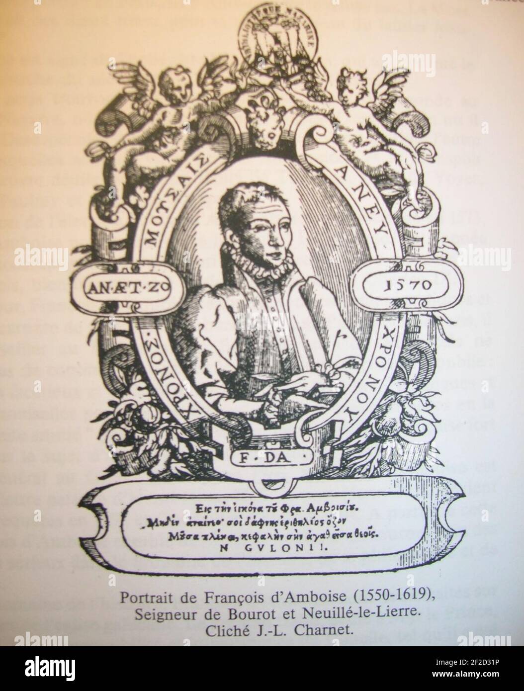 Portrait de François de d'Amboise (1550-1619 Stock Photo - Alamy