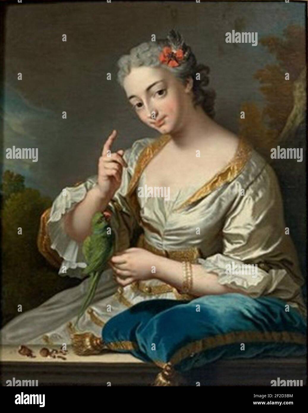 Portrait de Jeanne Agnès Berthelot de Pléneuf, Marquise de Prie Stock ...