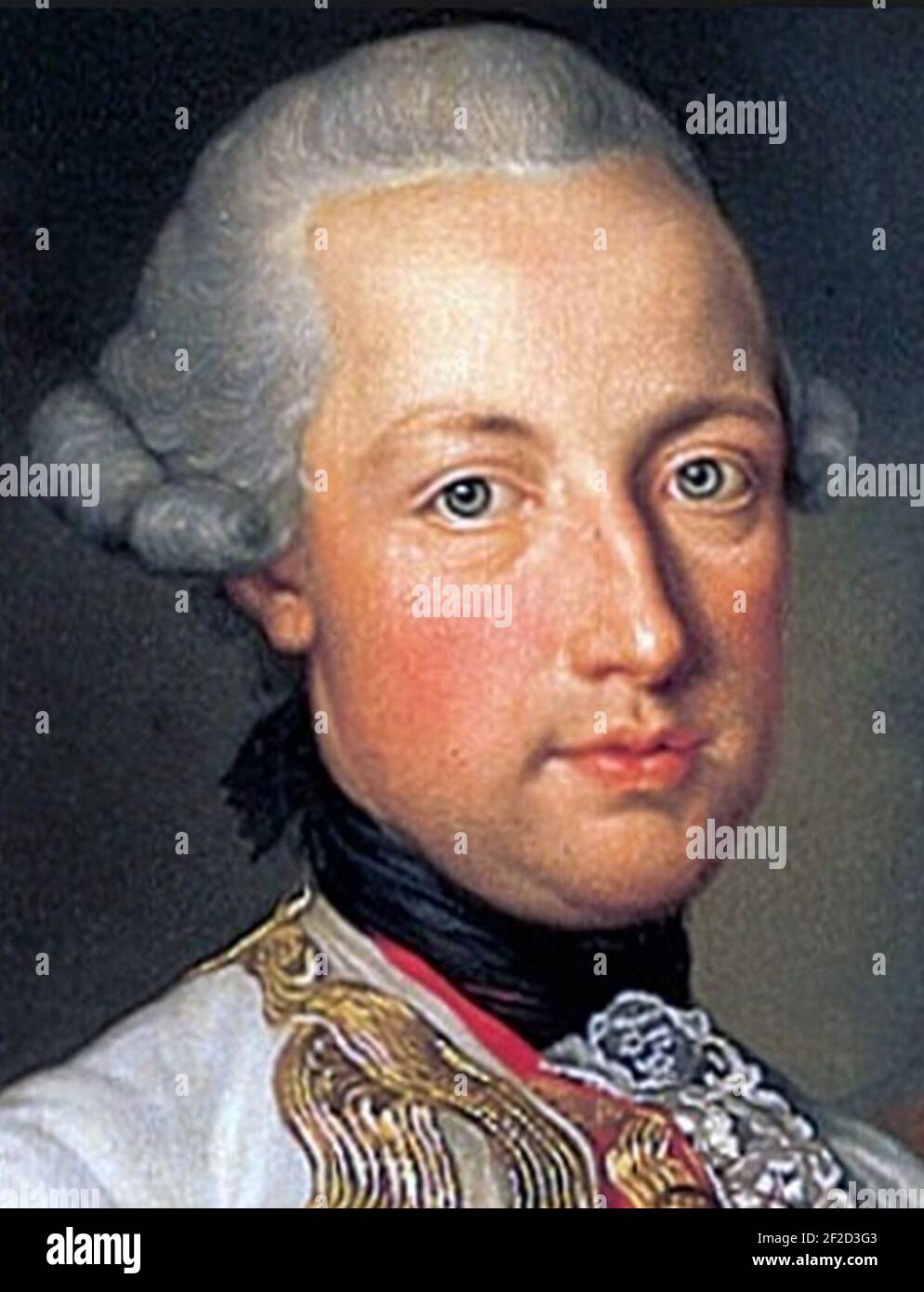 Portrait de l’empereur Joseph II en uniforme de général (détail Stock ...