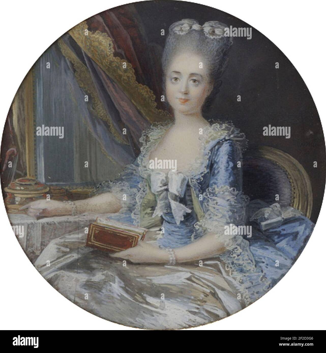 Portrait de la duchesse de Fitz-James à sa toilette Stock Photo - Alamy