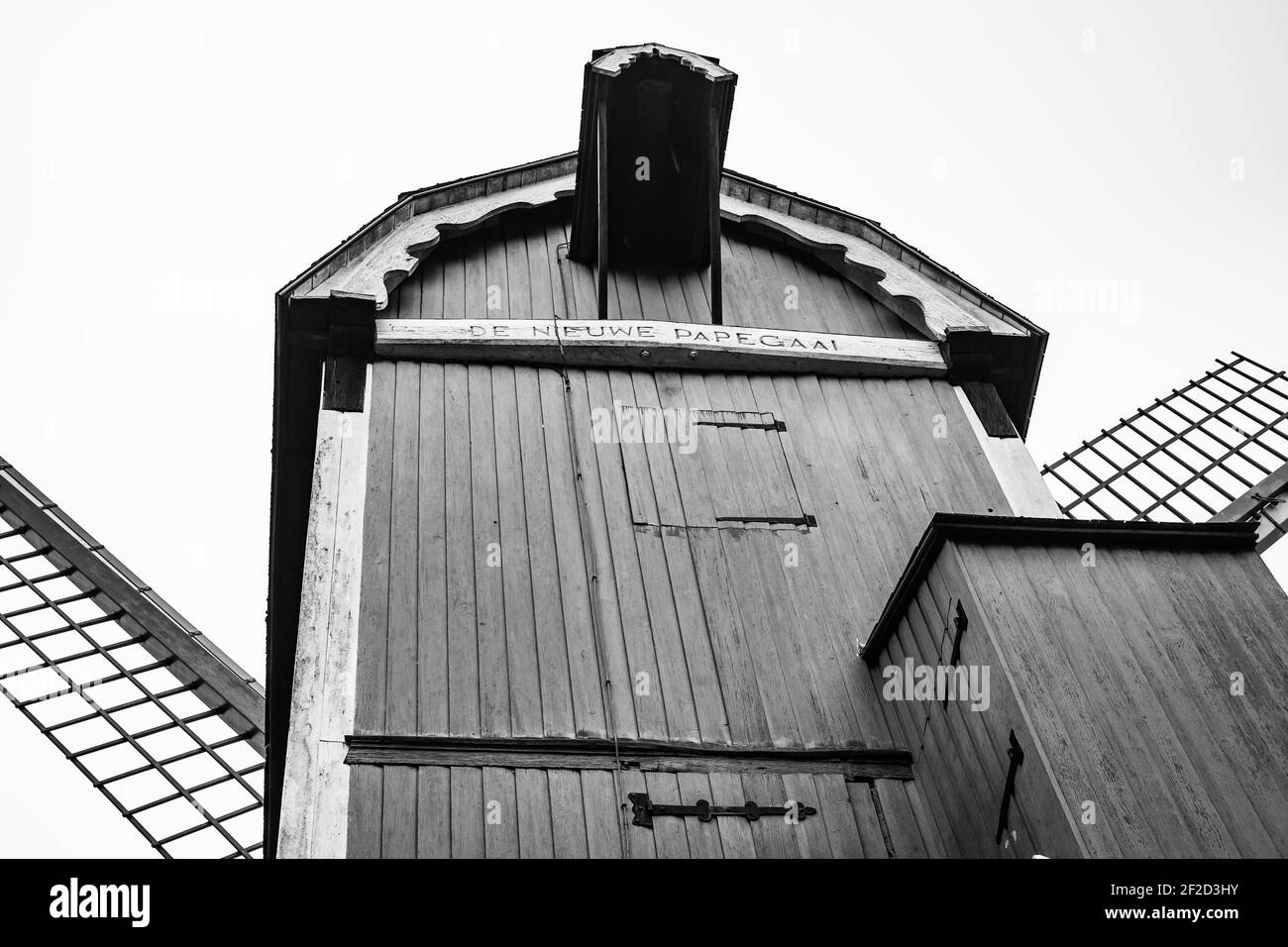 Typical dutch tower mill Black and White Stock Photos & Images - Alamy