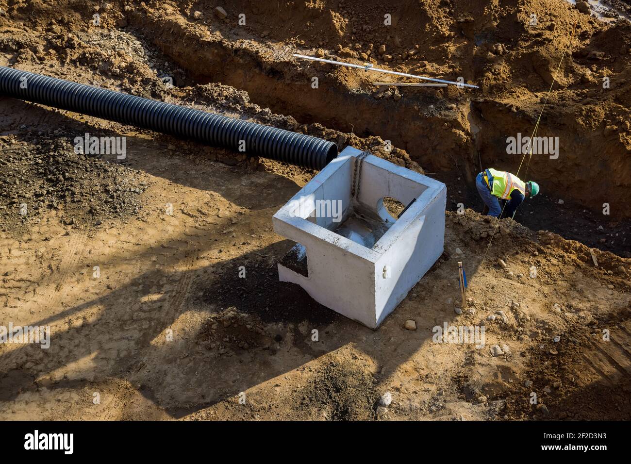 Assembling drainage system, rectangular drainage pipes holes on the ...