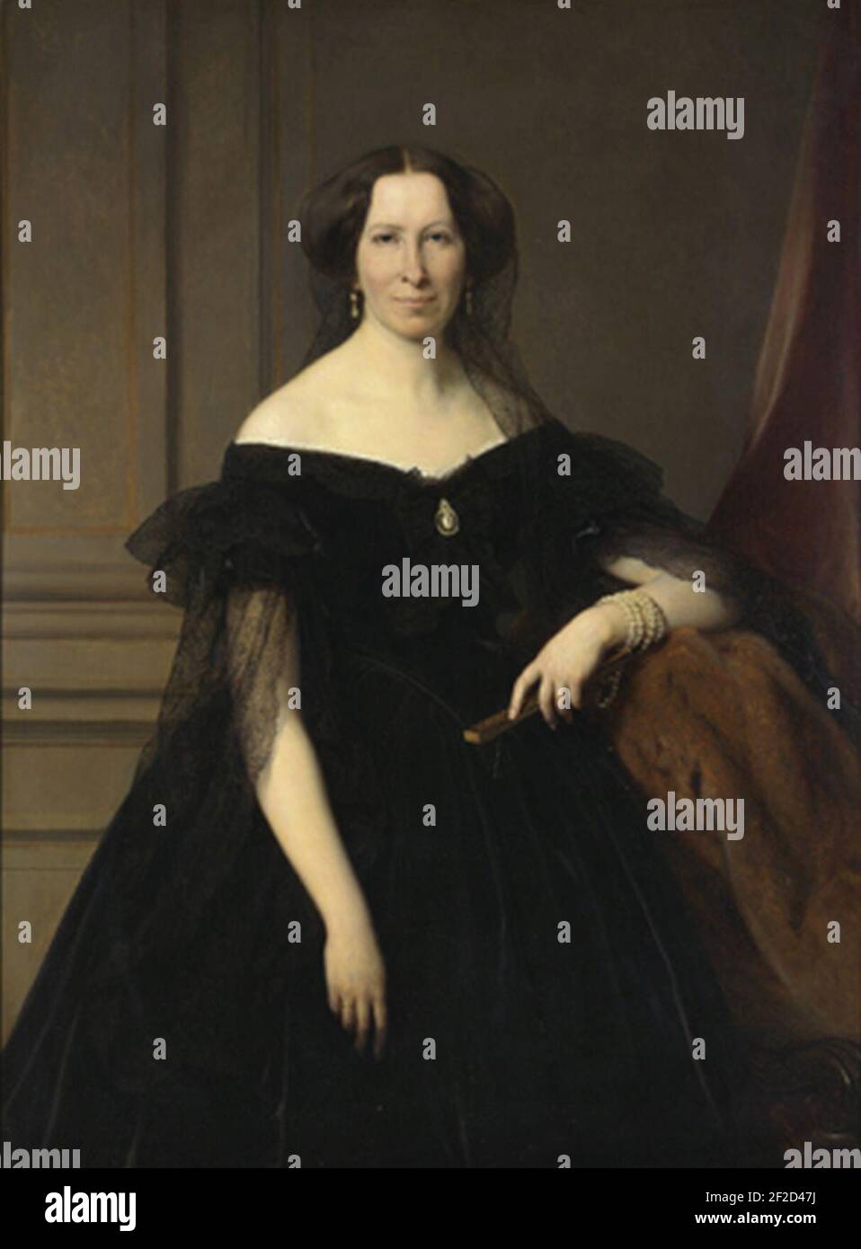 Portrait de madame Joseph-Gustave Allard (1811-1886 Stock Photo - Alamy