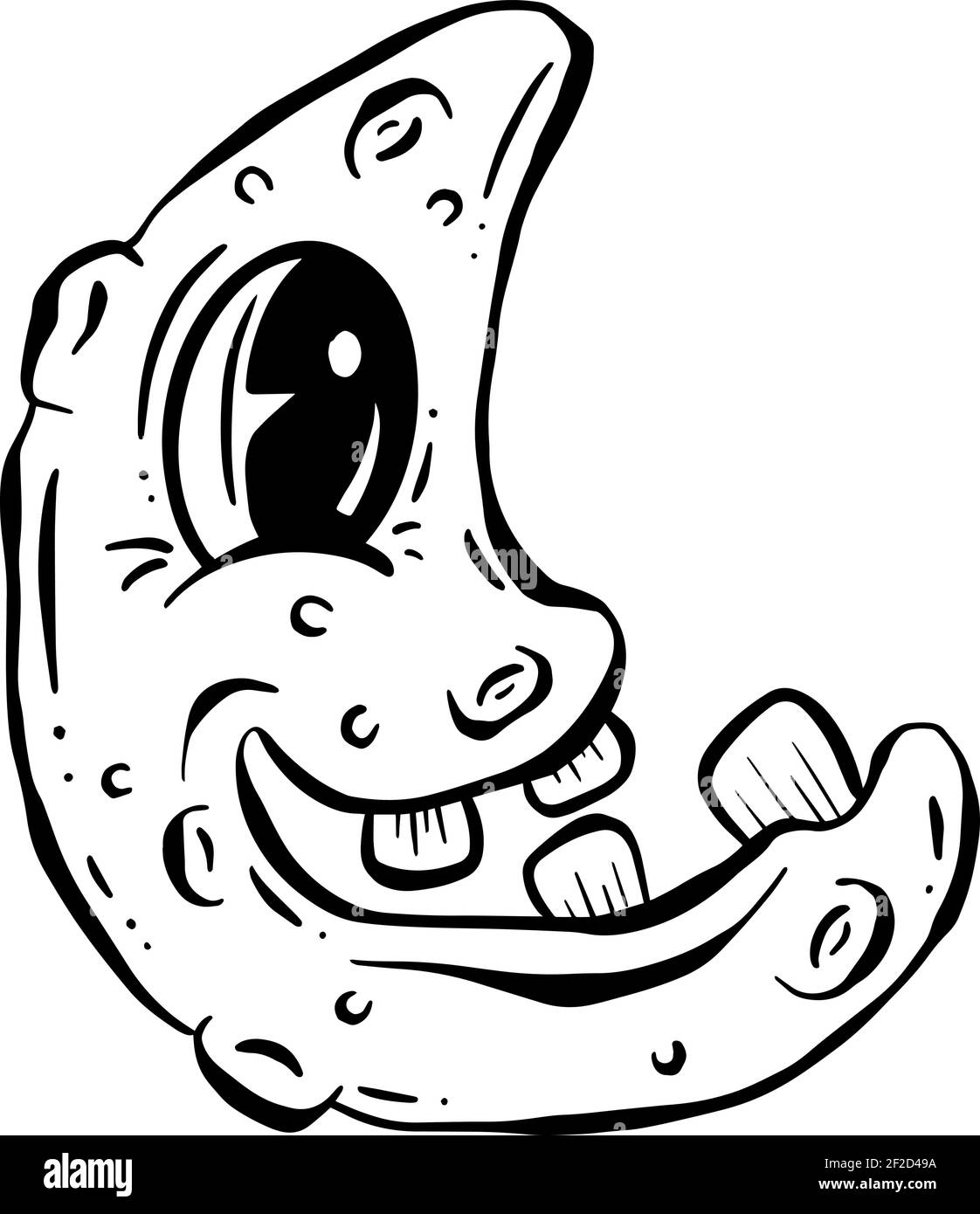 Cartoon Man in the Moon Lunar Character Very Funny Vector Illustration ...