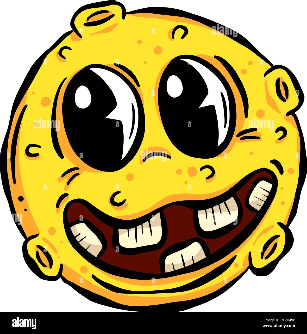 Cartoon Man in the Moon Lunar Character Very Funny Vector Illustration ...