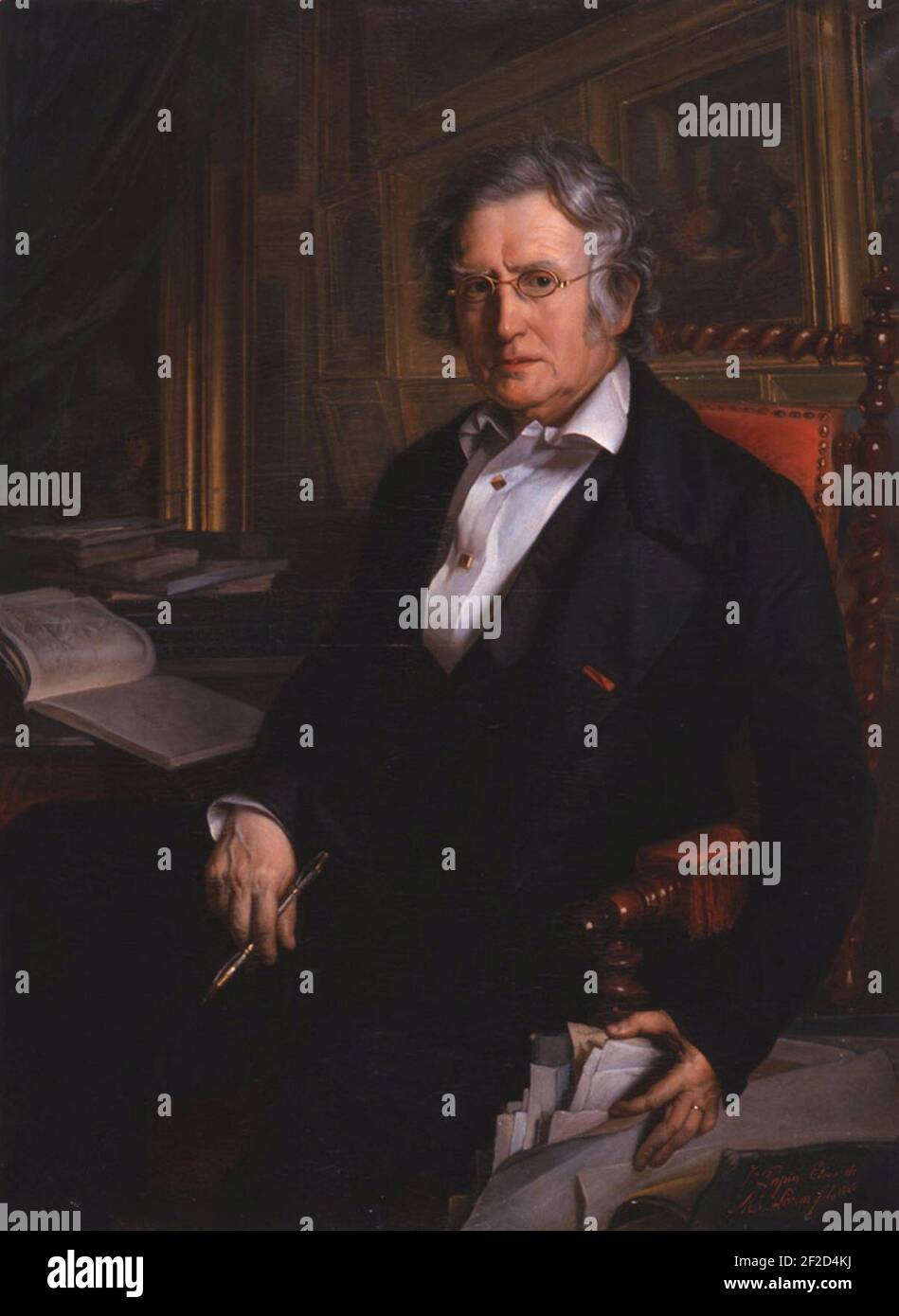Portrait de Pierre Lacour fils. Jean Pascal Adolphe PAPIN.1846 Stock ...