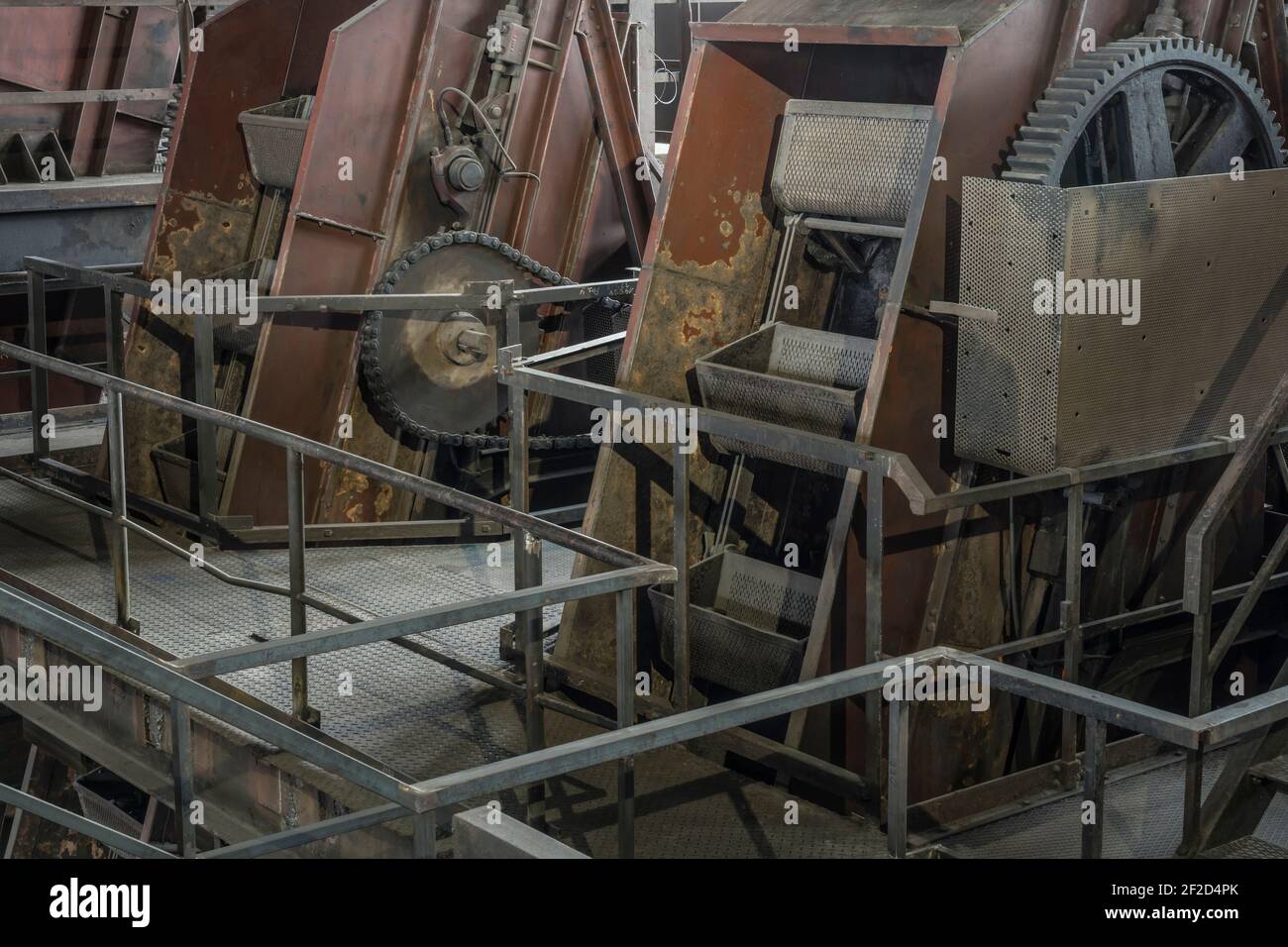 Machinery in a historic coal mine Stock Photo - Alamy