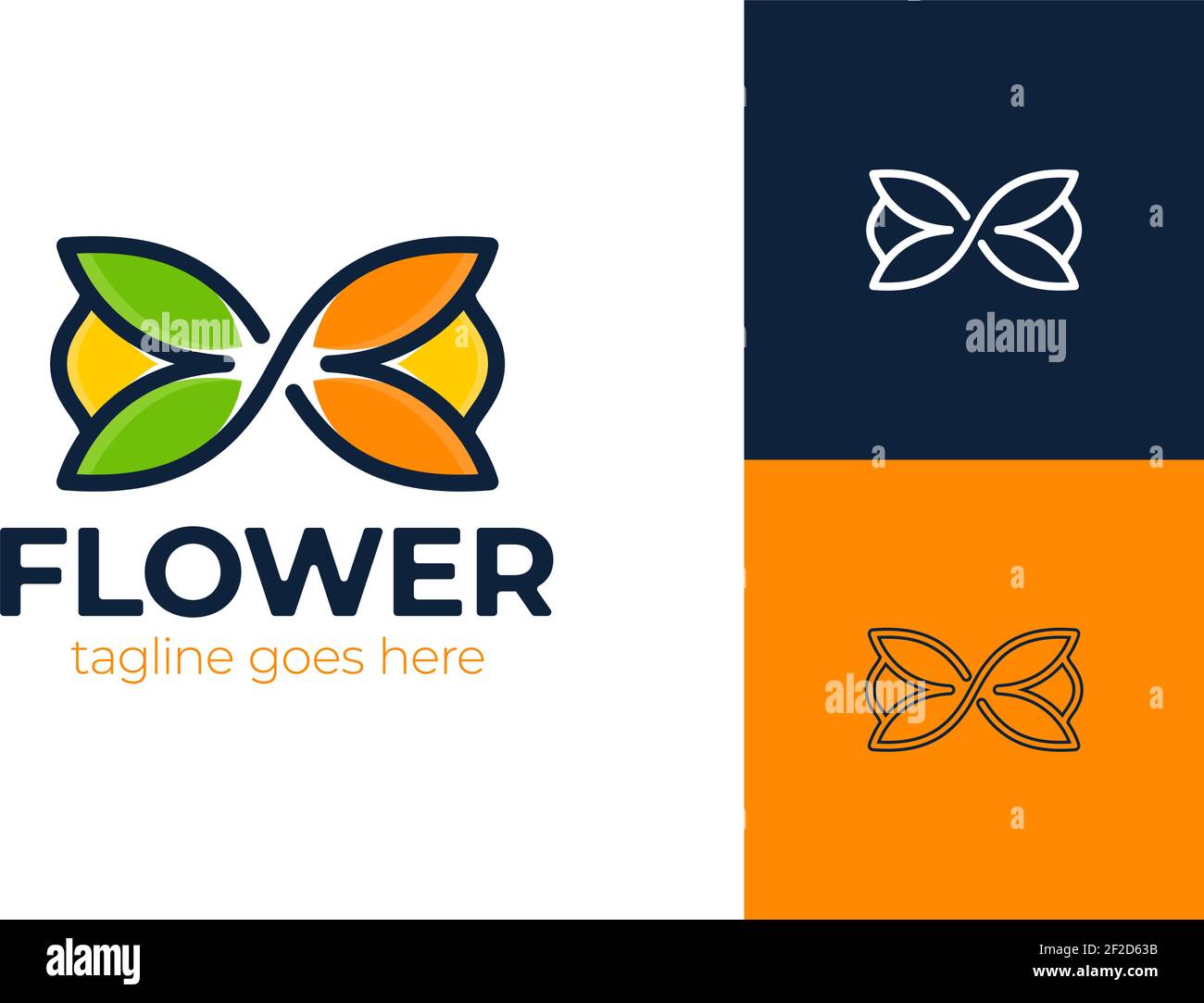 Floral infinity logo. green infinity logo template. eco leaf icon ...