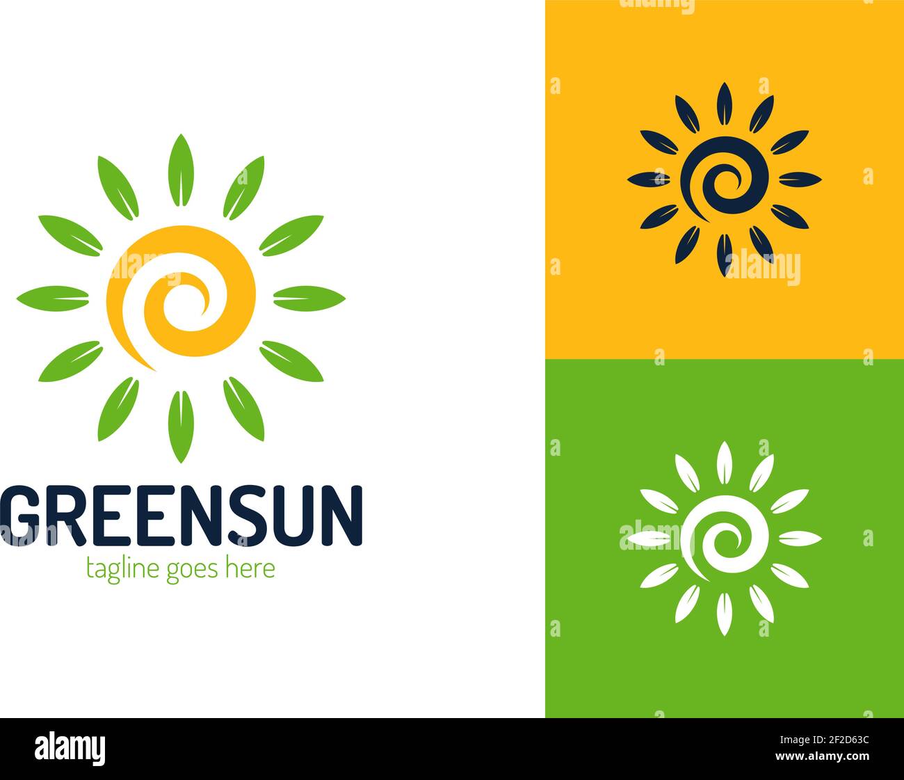 Eco leaf Sun Logo Design Vector Template. Eco Sun Logo Template Design ...