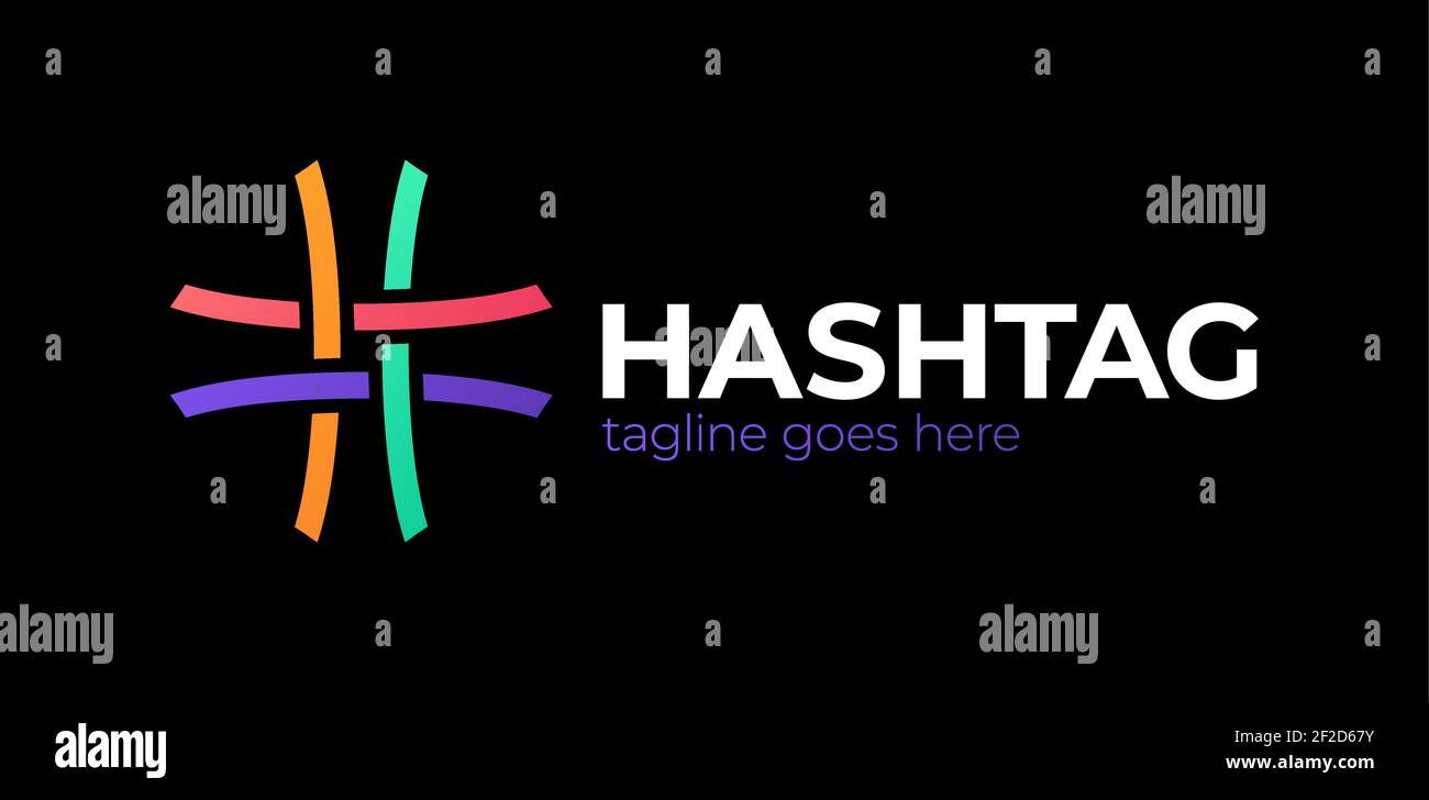 Hashtag logo Stock Vector Images - Alamy