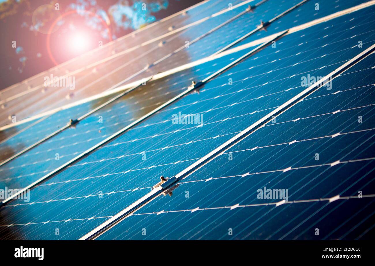 Solar panel sun cloud hi-res stock photography and images - Alamy