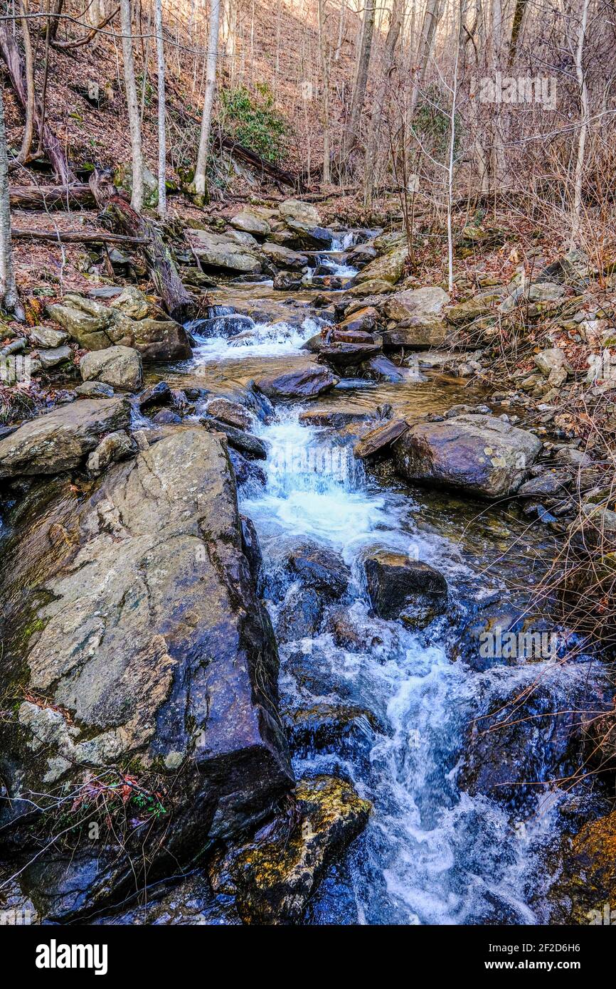 Runoff From Waterfall Stock Photo - Alamy