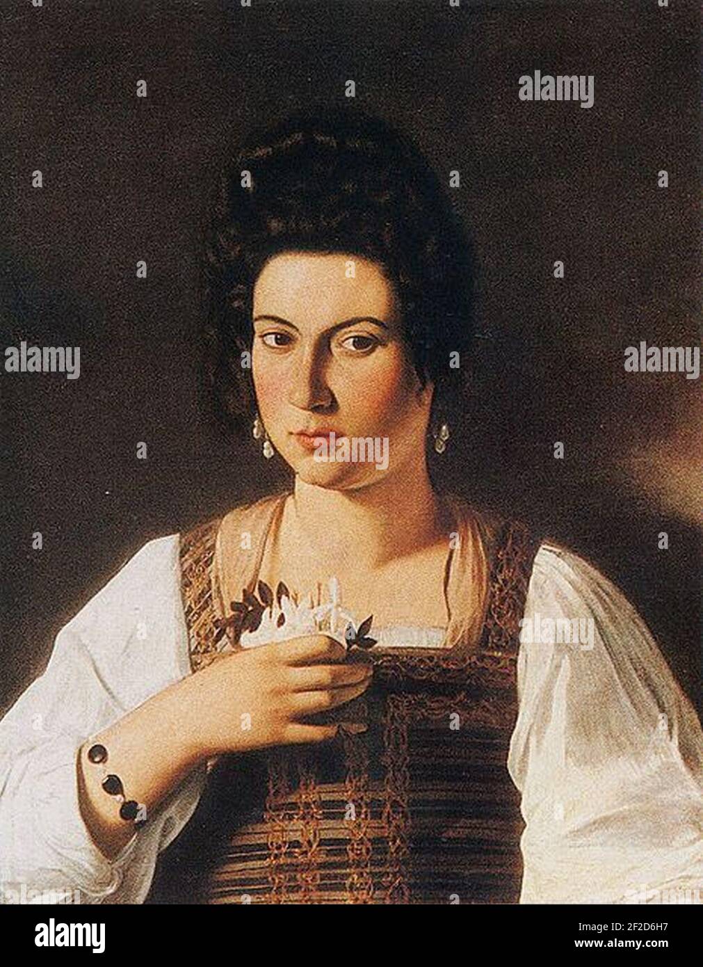 Portrait of a Courtesan by Caravaggio Stock Photo - Alamy
