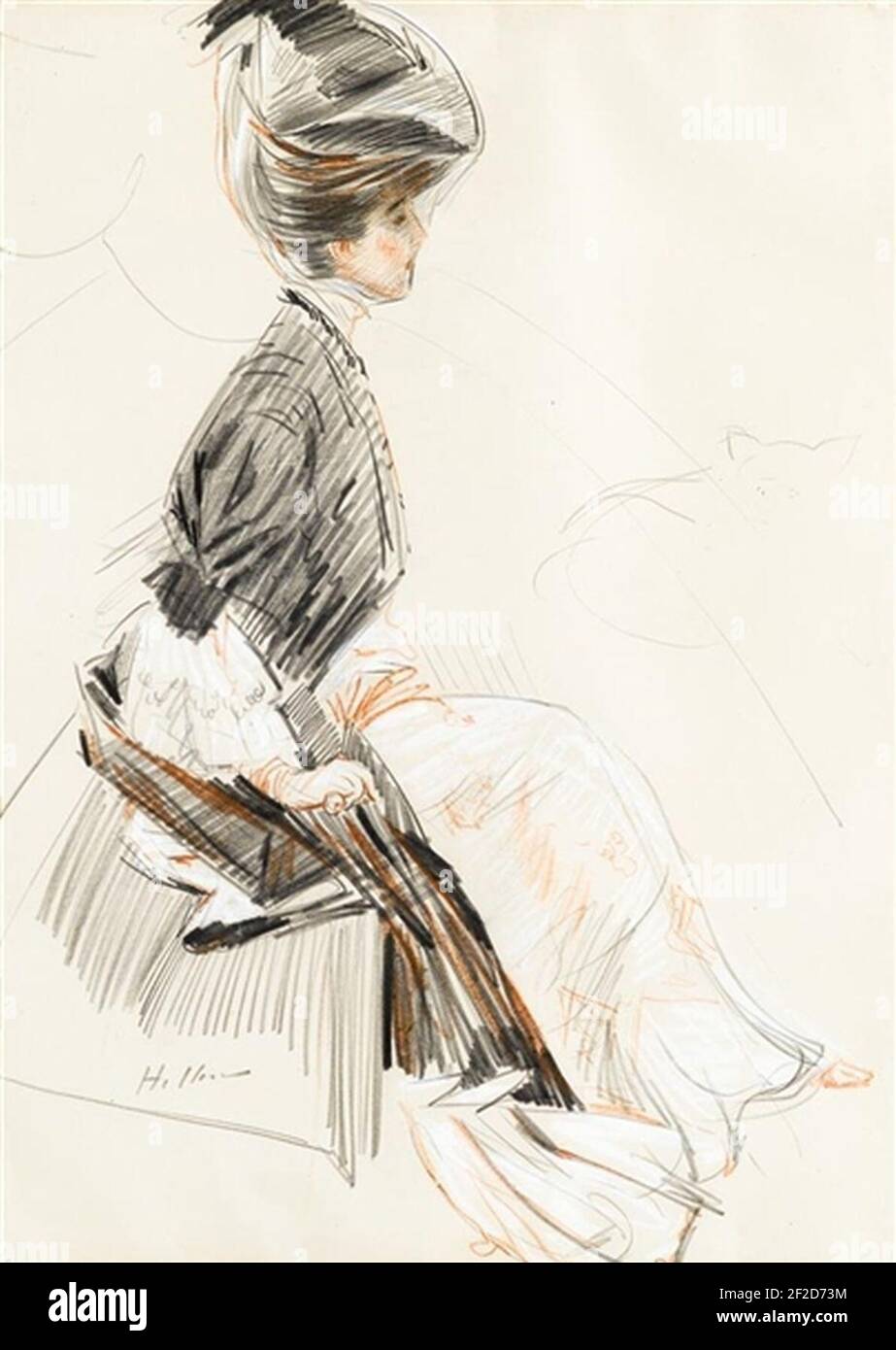 Portrait of a lady said to be Madame Singer Stock Photo - Alamy