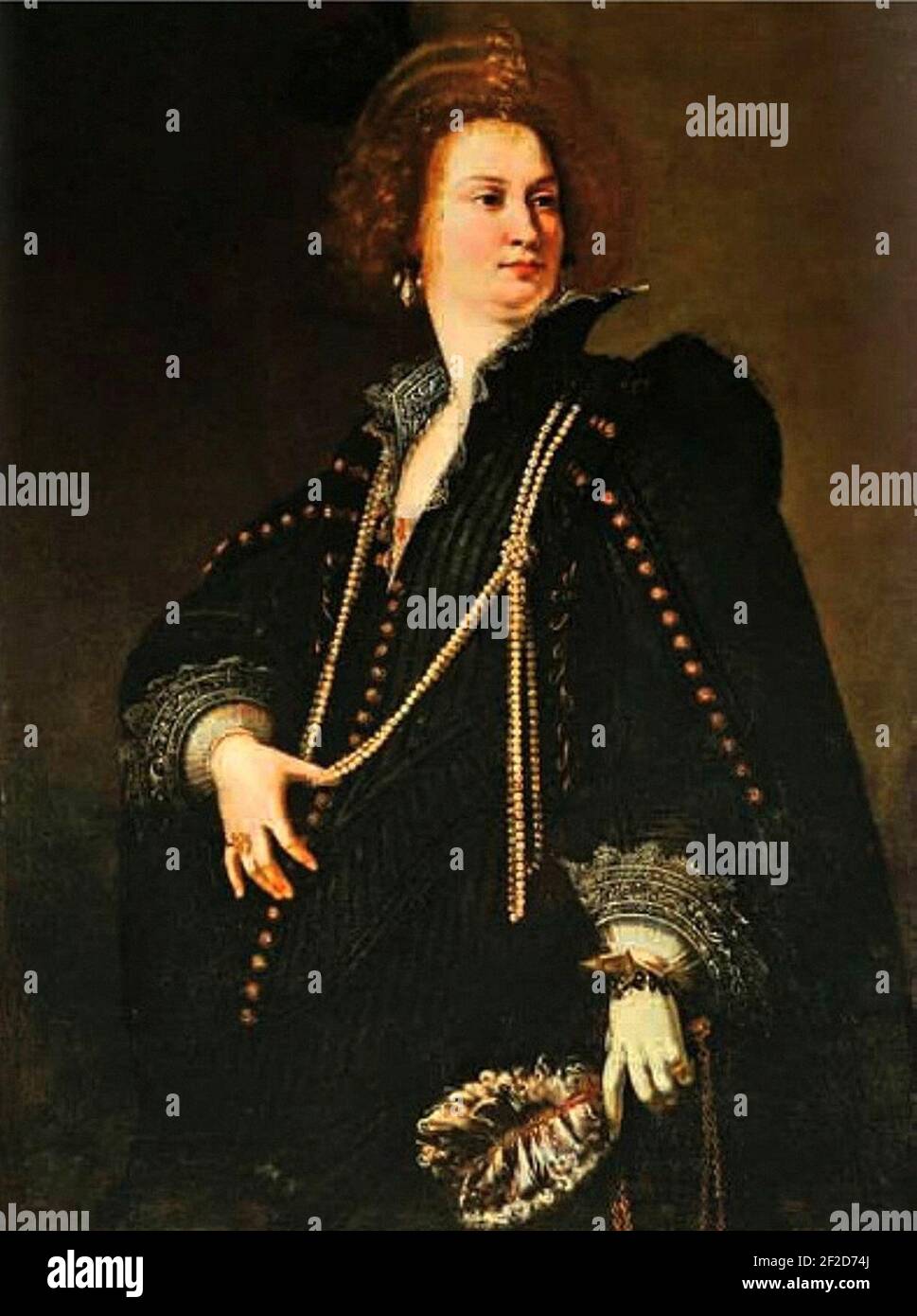 Portrait of a Lady with a Fan by Artemisia Gentileschi ca. 1620-1625 ...