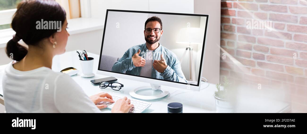 Sign Language Deaf Disabled People Video Conference Stock Photo - Alamy