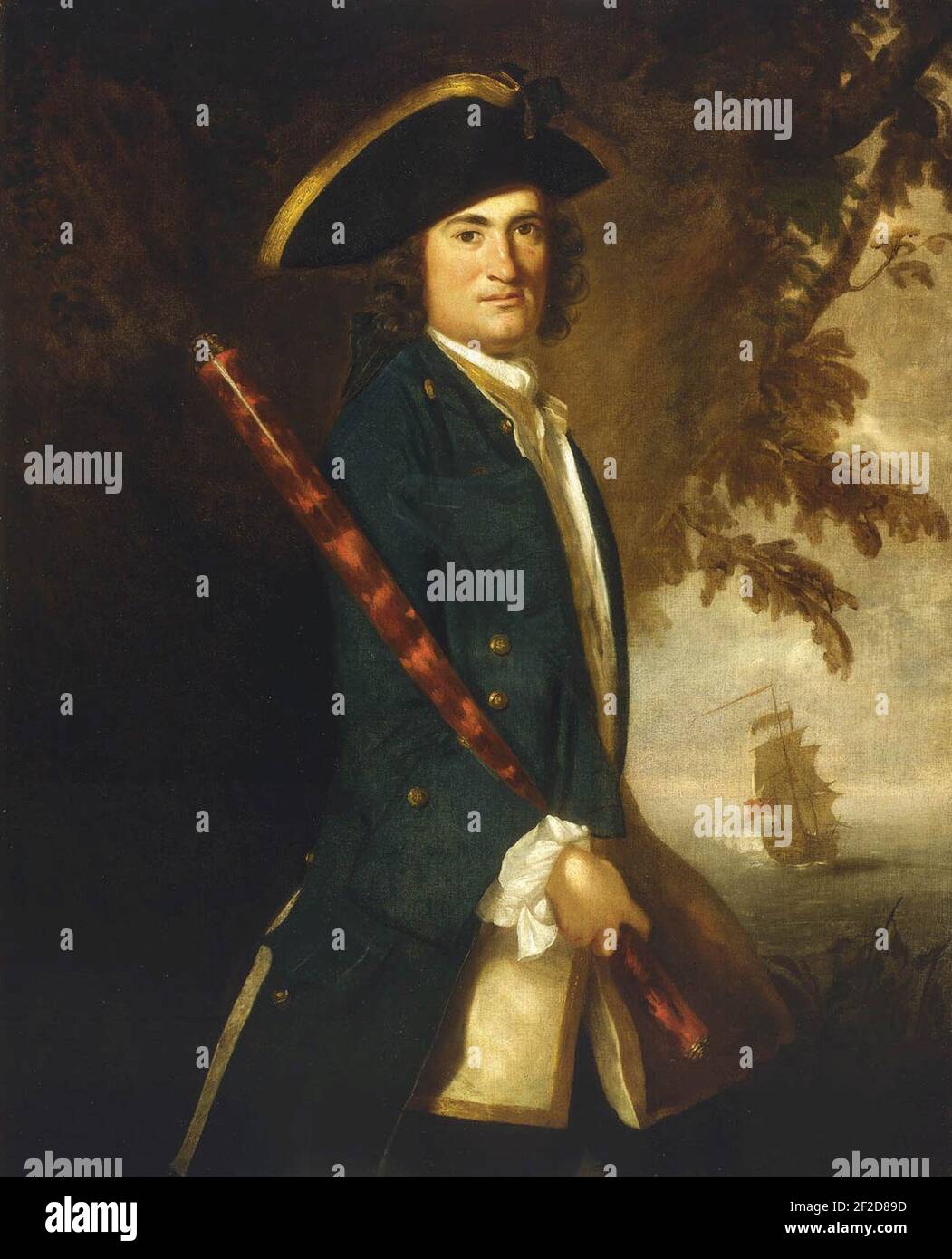 Portrait of a Naval Lieutenant, 1749 Stock Photo - Alamy