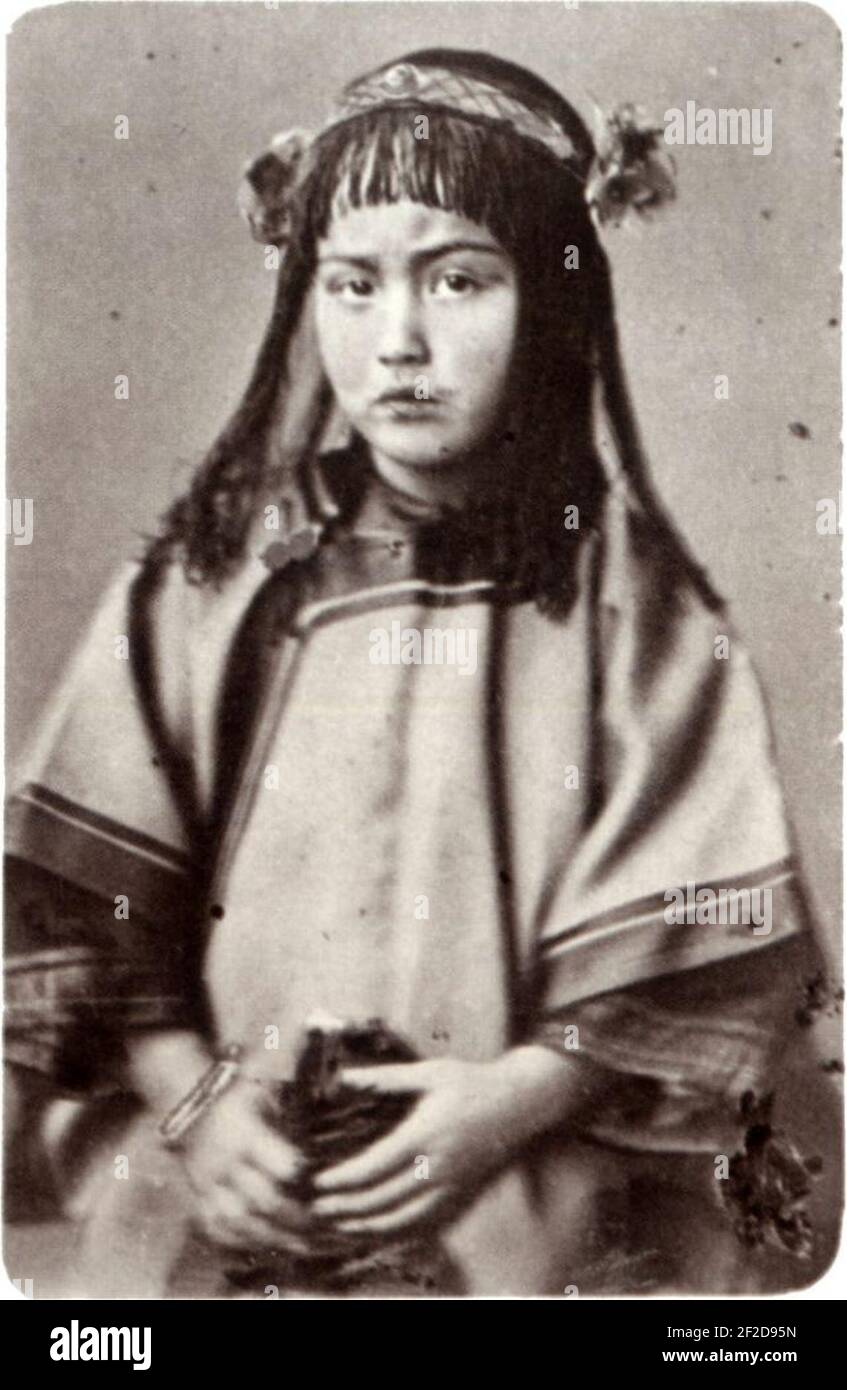 Portrait of a young lady, circa 1868 (Vintage.es Stock Photo - Alamy