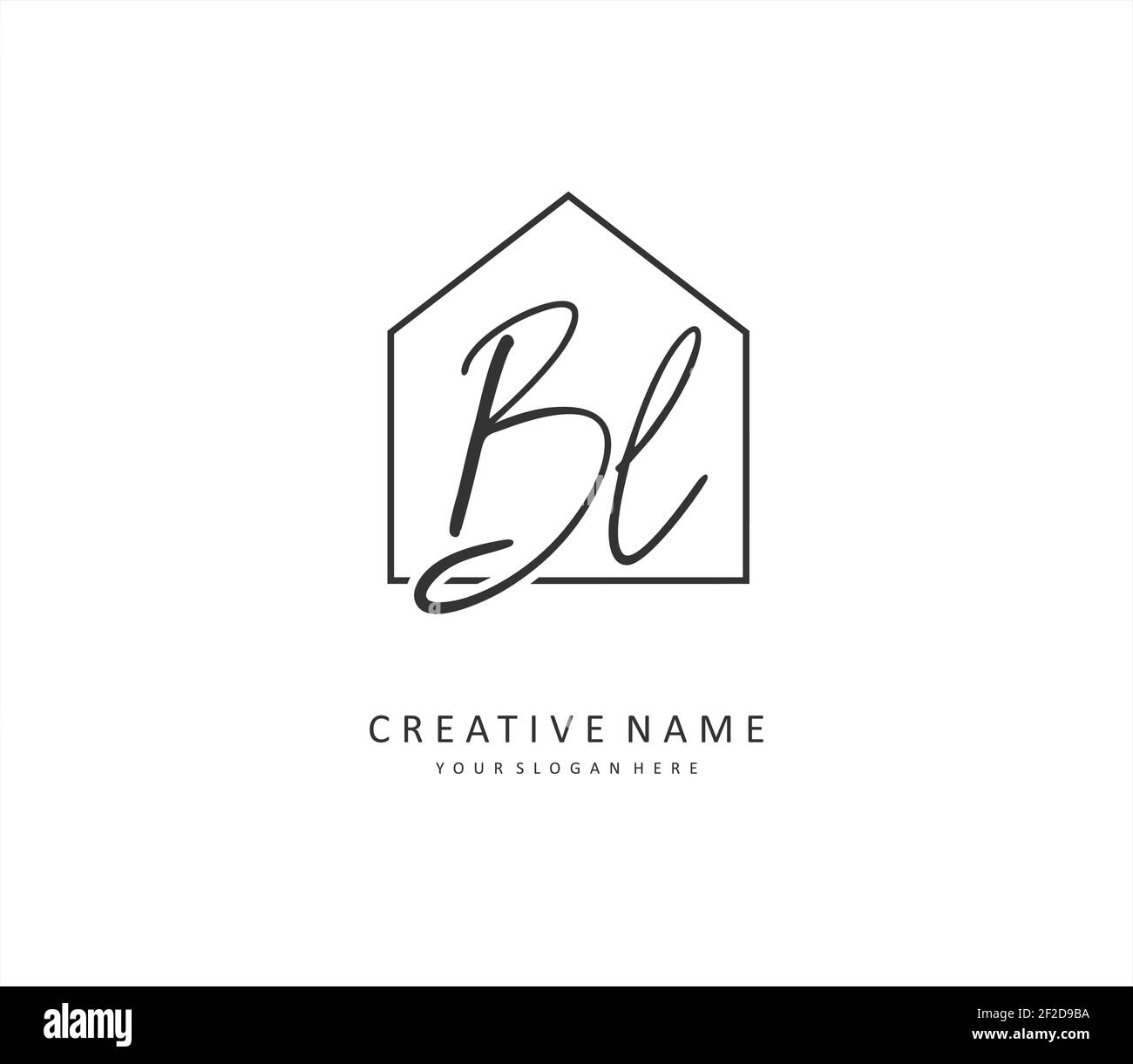 Initial logo bl vector vectors Black and White Stock Photos & Images ...